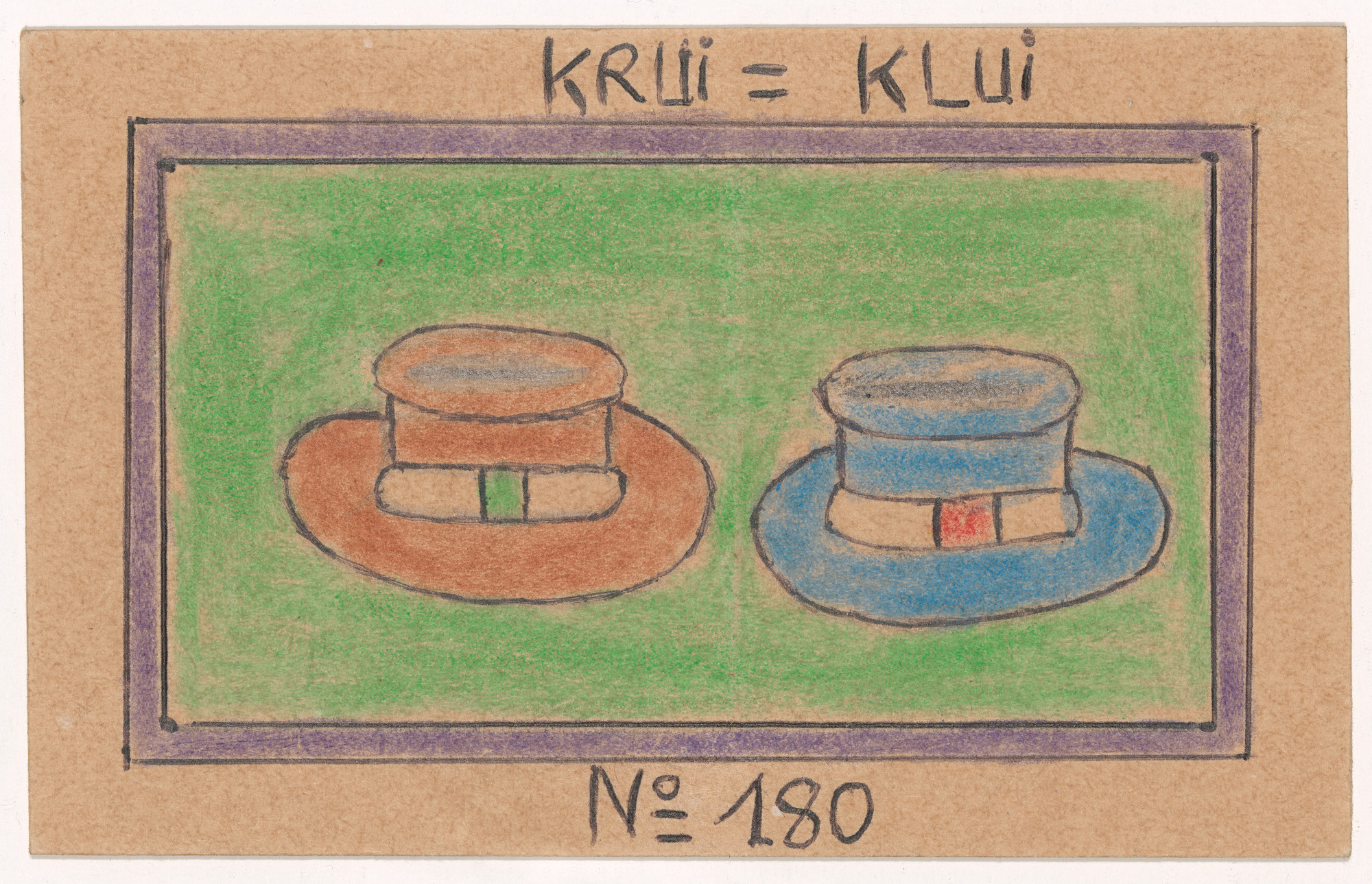 Frédéric Bruly Bouabré. KRUI=KLUI N° 180 from Alphabet Bété. 1991 | MoMA