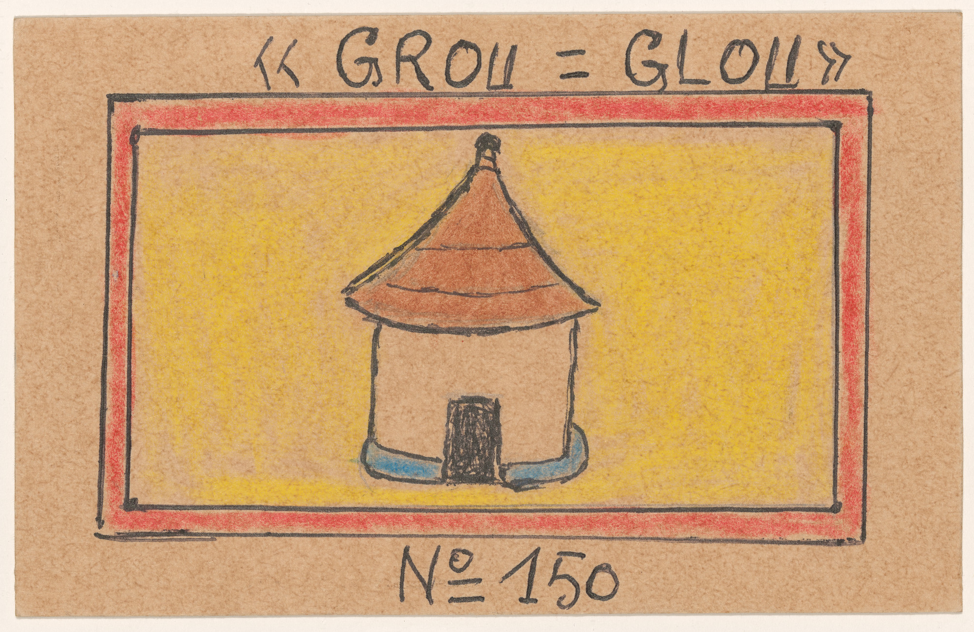 Frédéric Bruly Bouabré. «GROU=GLOU» N° 150 from Alphabet Bété. 1991 | MoMA