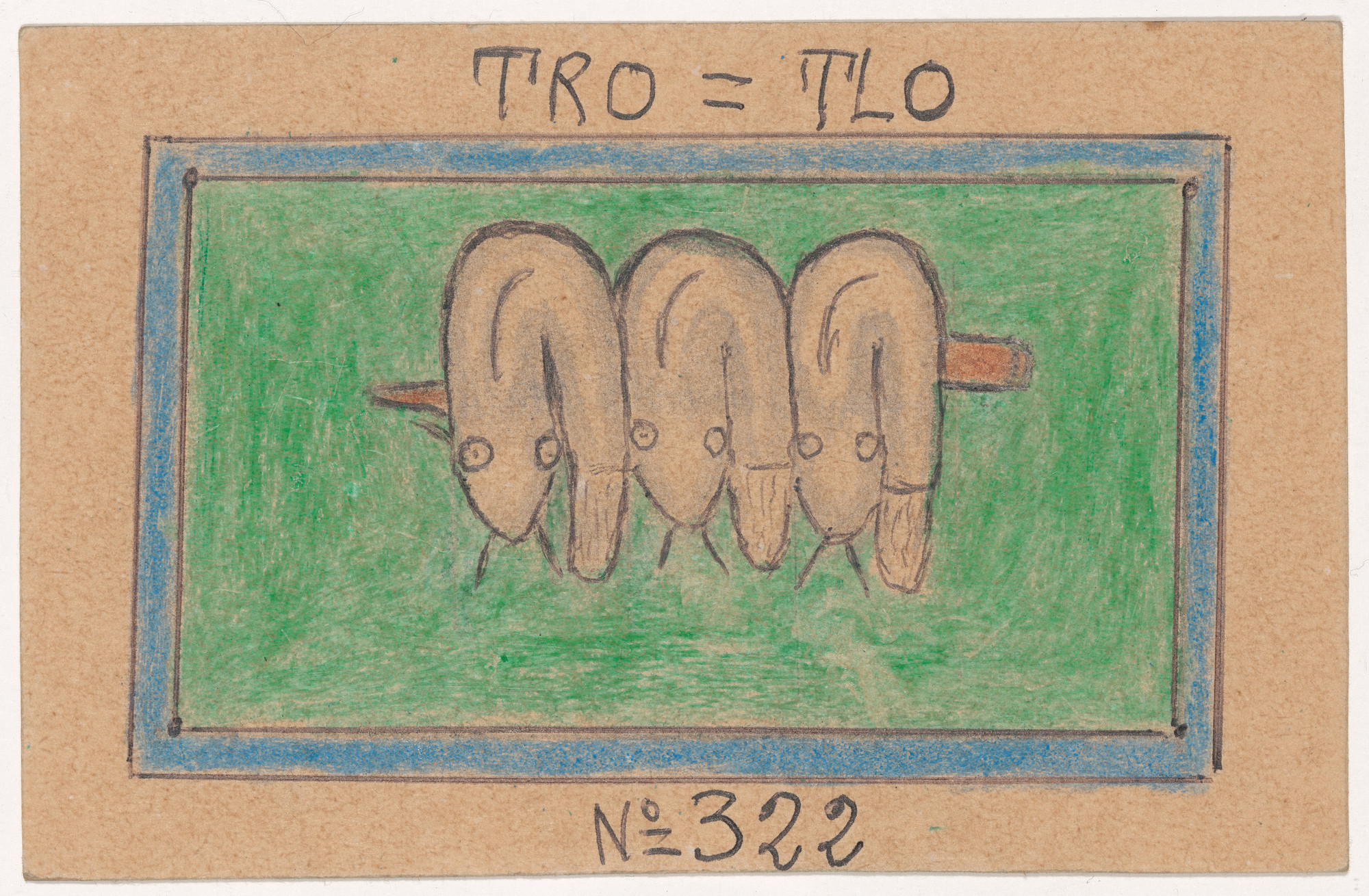 Frédéric Bruly Bouabré. TRO=TLO N° 322 from Alphabet Bété. 1991 | MoMA