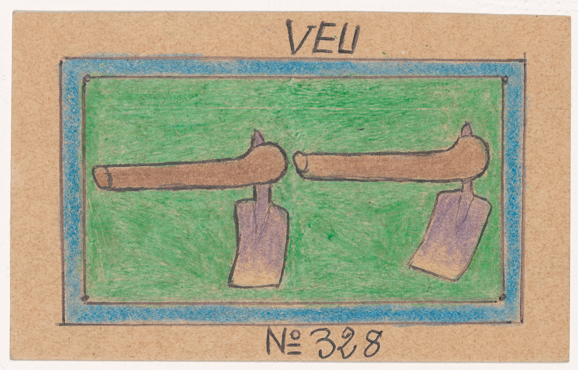 Frédéric Bruly Bouabré. VEU N° 328 from Alphabet Bété. 1991 | MoMA