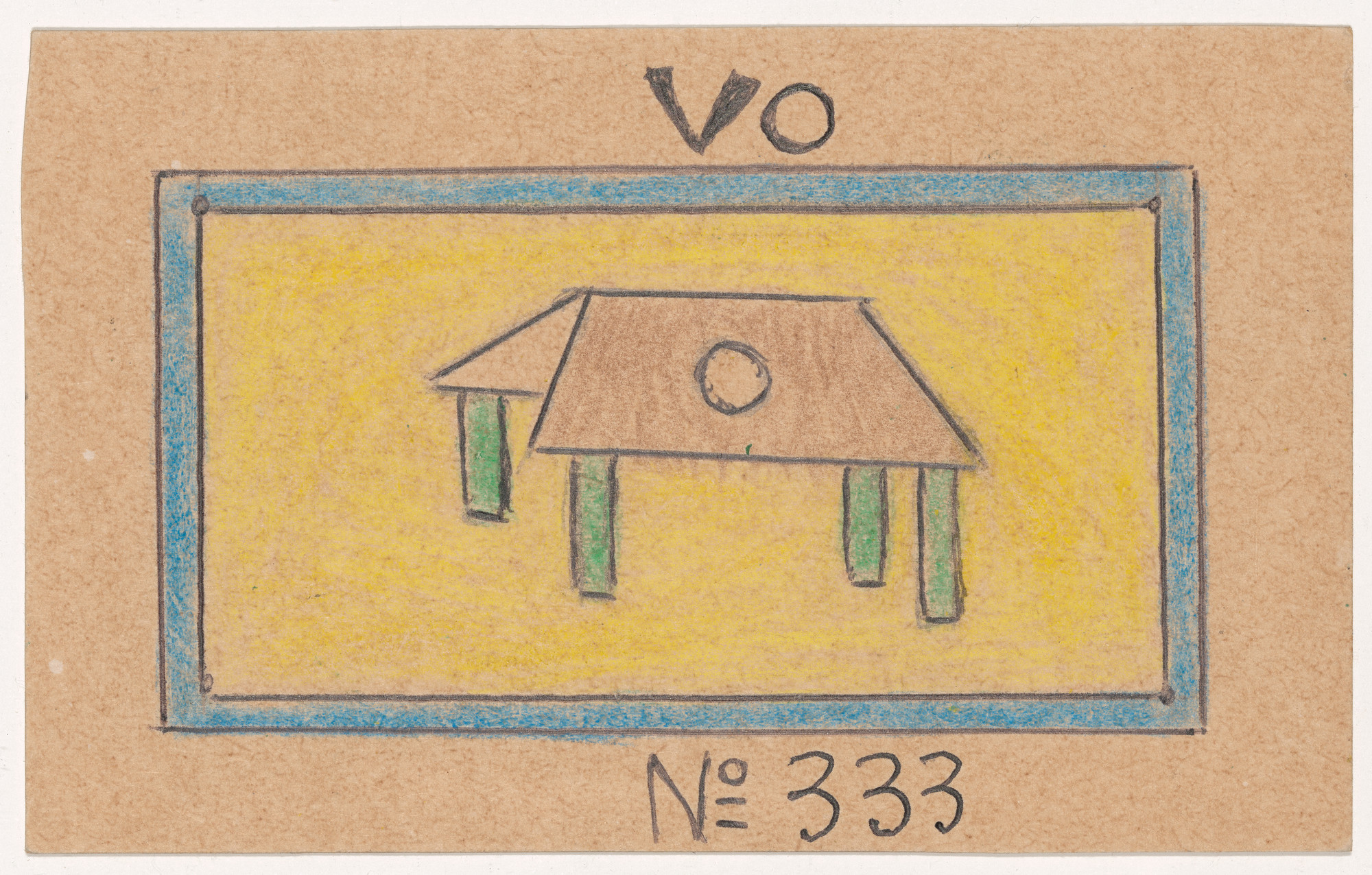 Frédéric Bruly Bouabré. VO N° 333 from Alphabet Bété. 1991 | MoMA