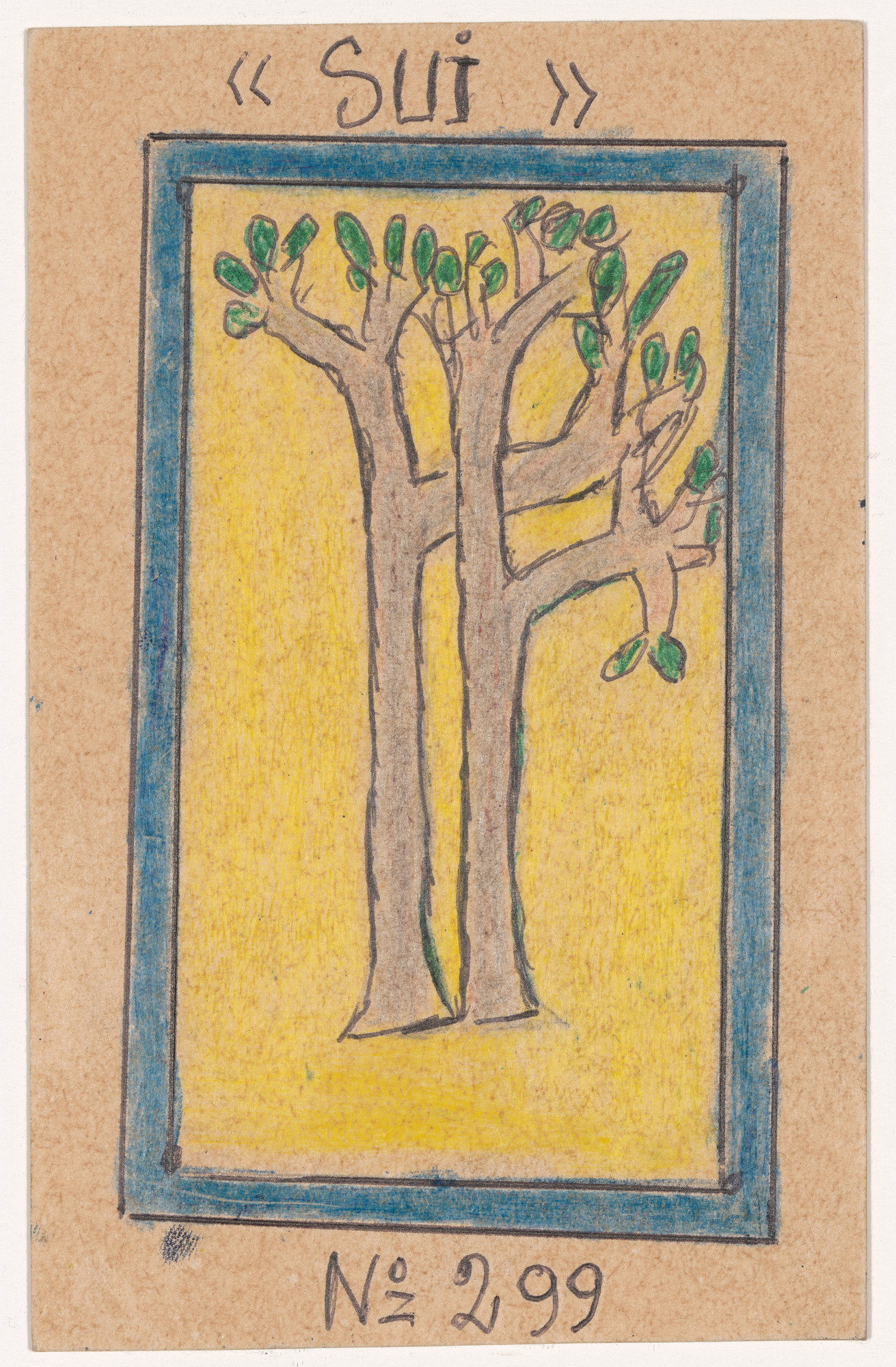 Frédéric Bruly Bouabré. «SUI» N° 299 from Alphabet Bété. 1991 | MoMA