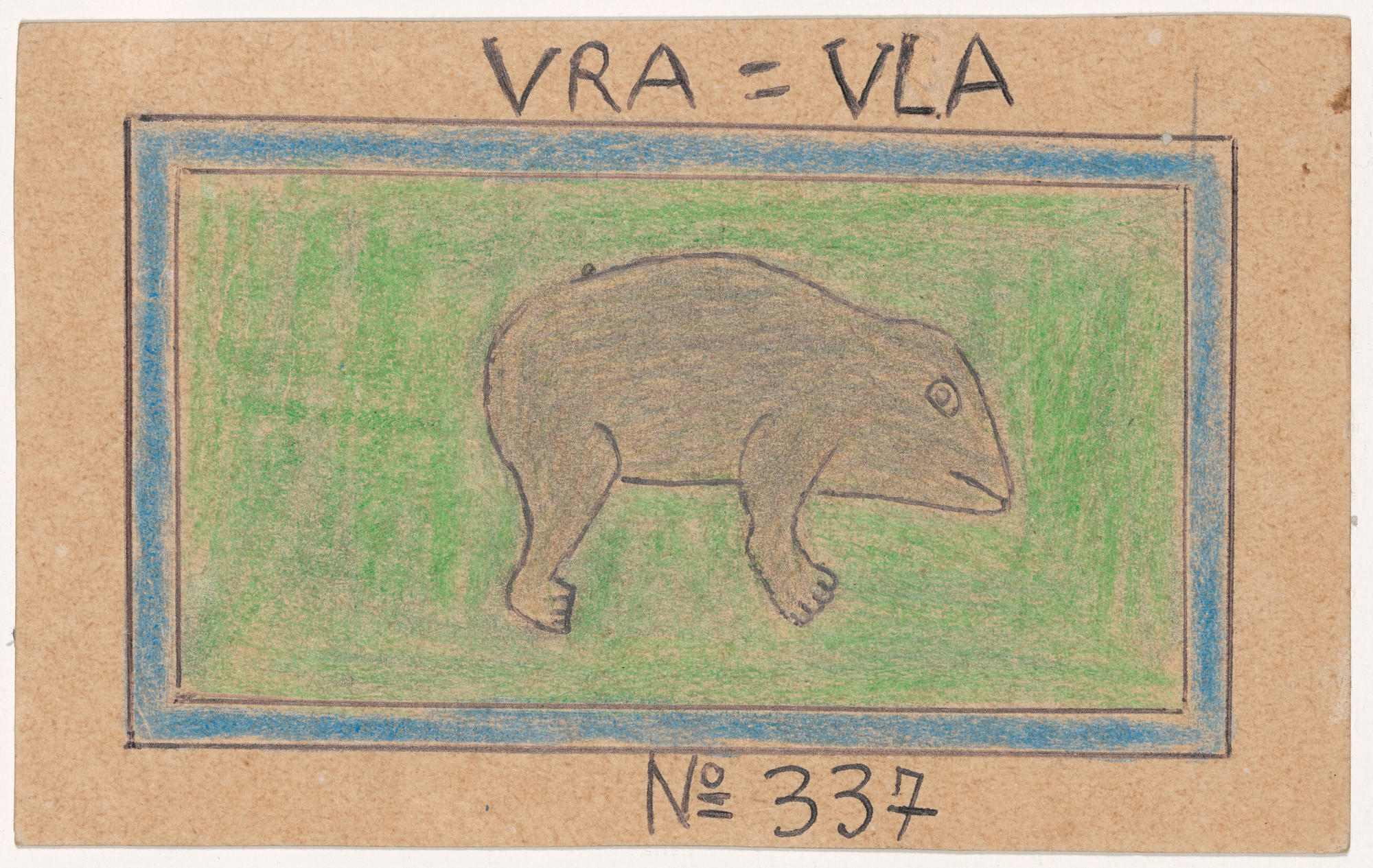Frédéric Bruly Bouabré. VRA=VLA N° 337 from Alphabet Bété. 1991 | MoMA