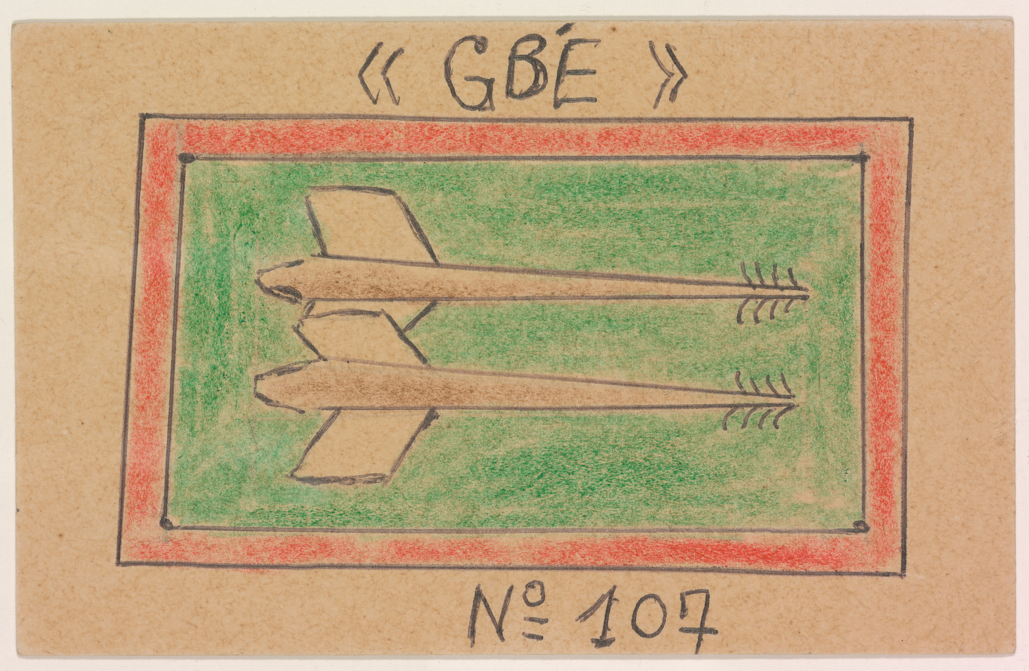 Frédéric Bruly Bouabré. «GBÉ» N° 107 from Alphabet Bété. 1990 | MoMA
