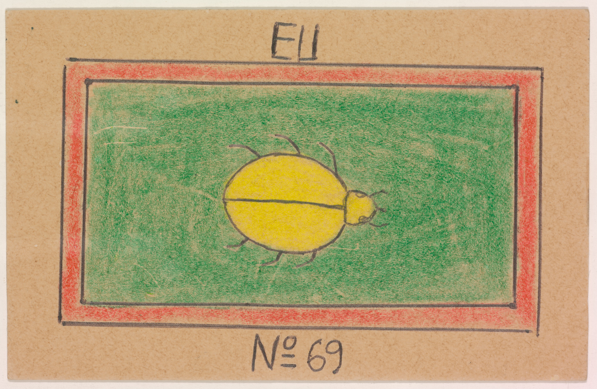 Frédéric Bruly Bouabré. EU N° 69 from Alphabet Bété. 1990 | MoMA