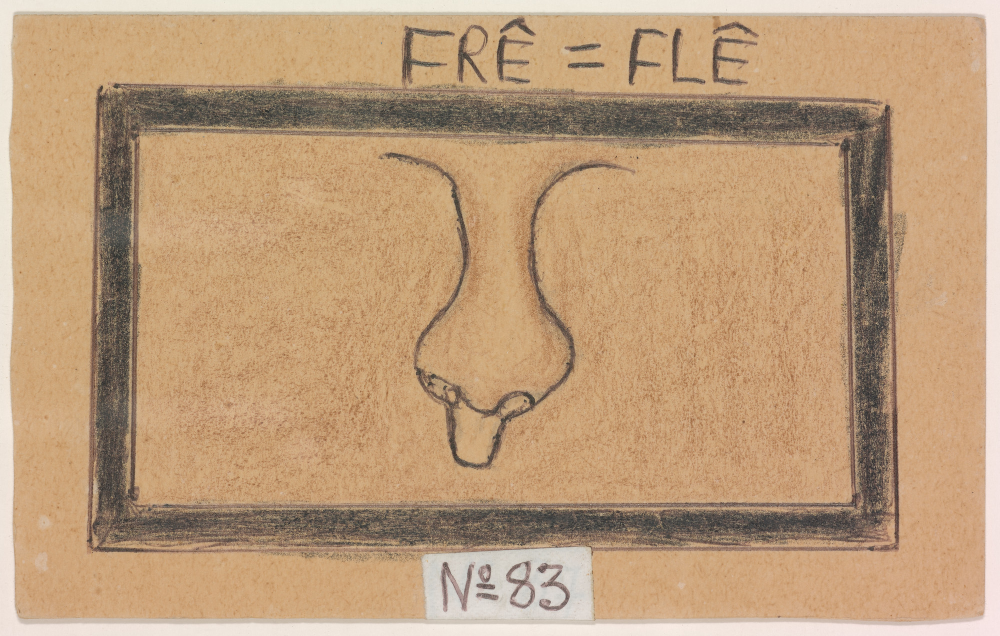 Frédéric Bruly Bouabré. FRÊ=FLÊ N° 83 from Alphabet Bété. 1990 | MoMA