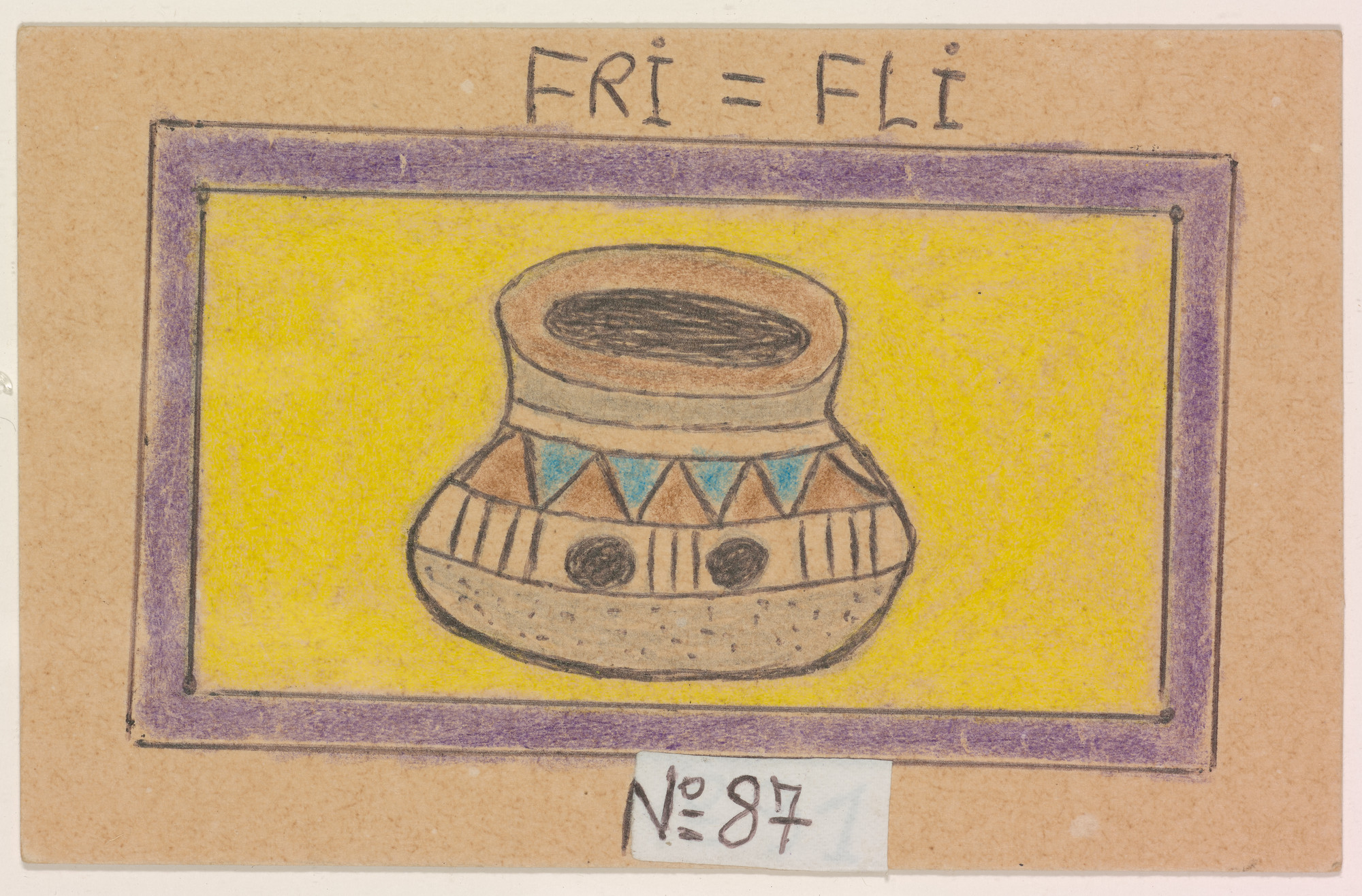 Frédéric Bruly Bouabré. FRI=FLI N° 87 from Alphabet Bété. 1990 | MoMA