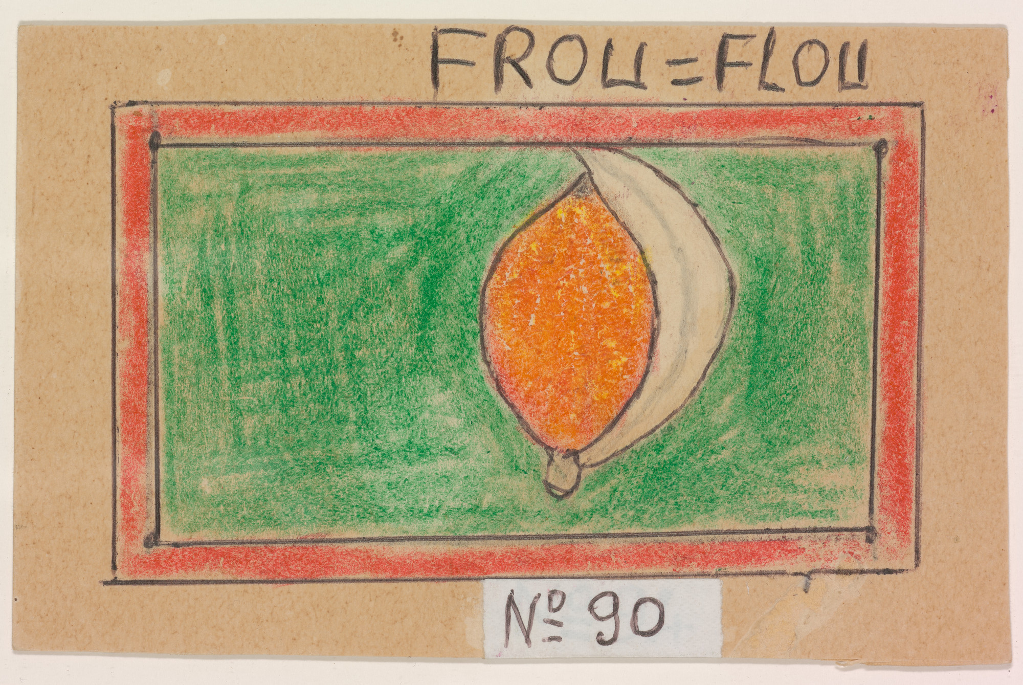 Frédéric Bruly Bouabré. FROU=FLOU N° 90 from Alphabet Bété. 1990 | MoMA
