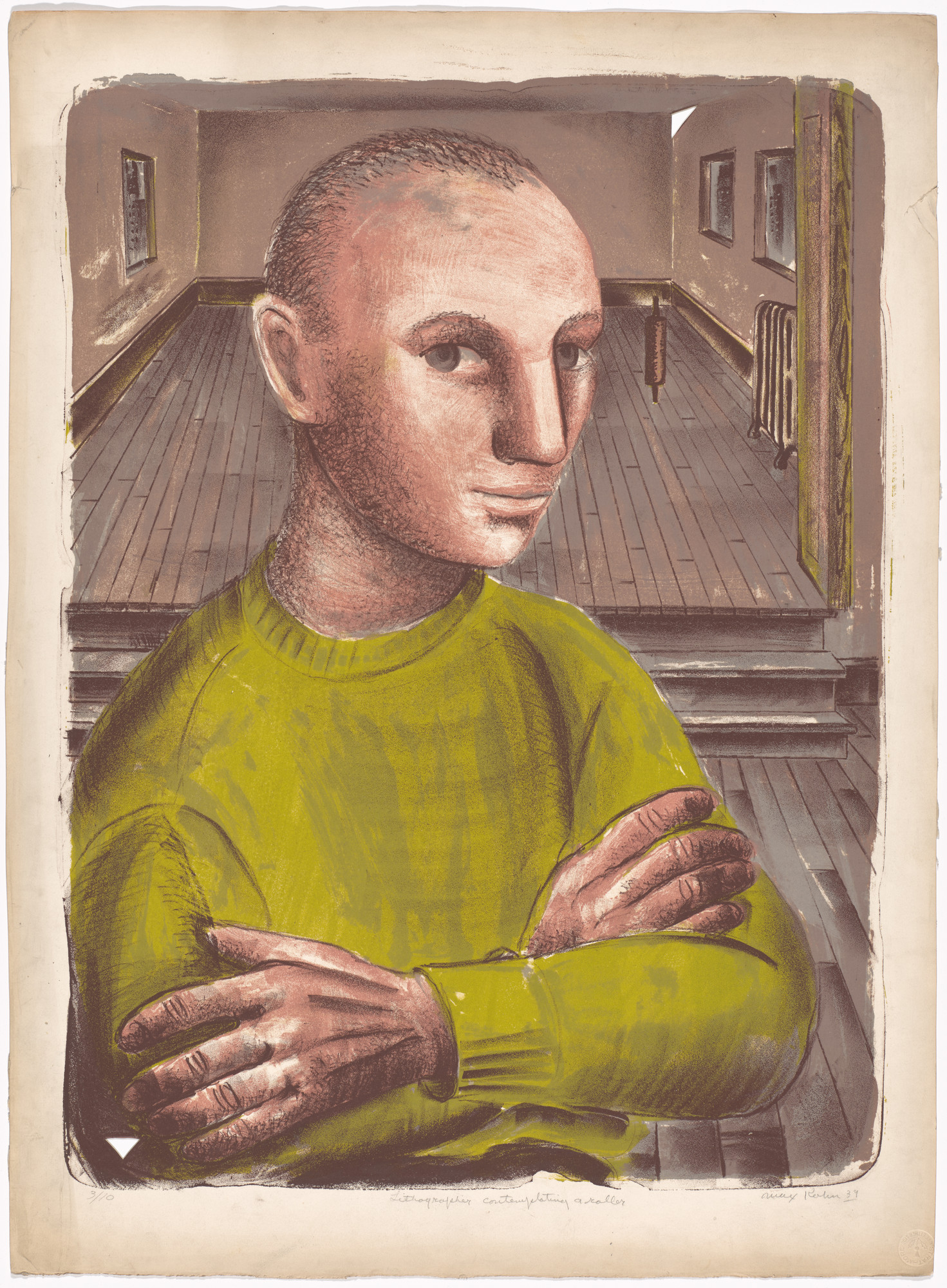 Max Kahn. Lithographer Contemplating a Roller. 1939 | MoMA