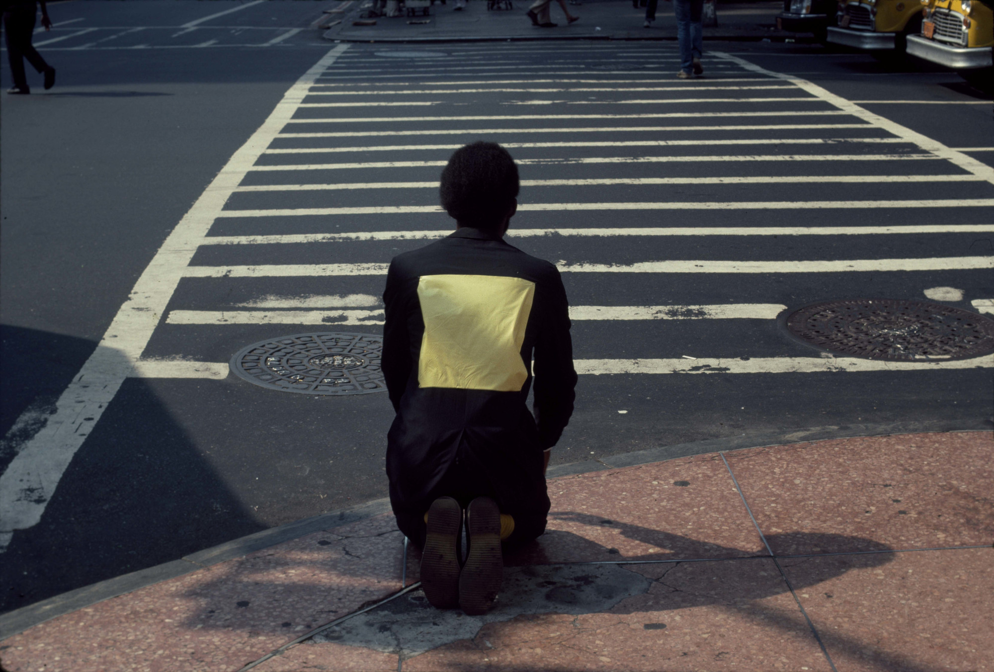 Pope.L. Times Square Crawl a.k.a. Meditation Square Piece. 1978 | MoMA