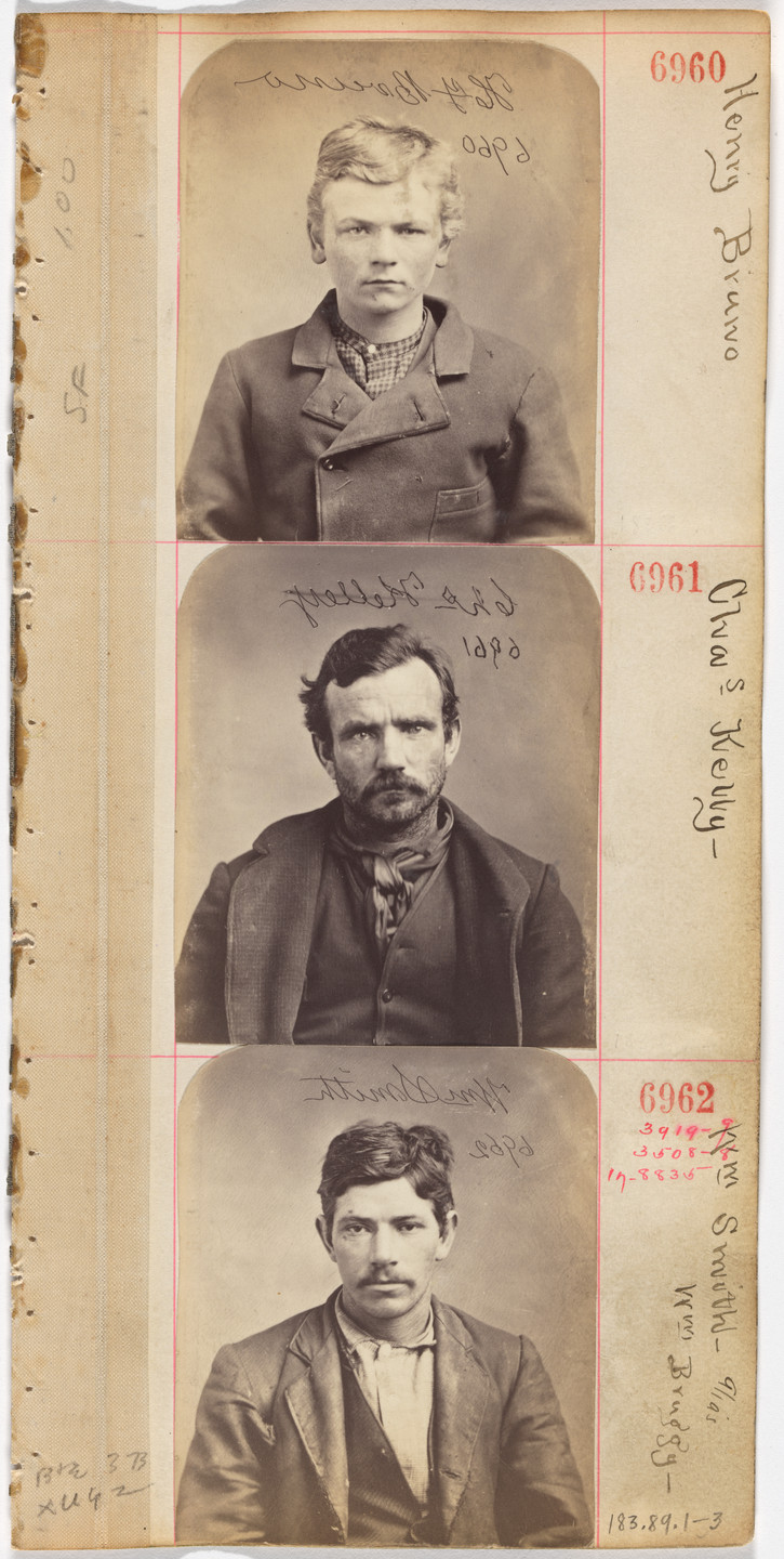 Unidentified photographer. Untitled (Page from an album of mugshots ...