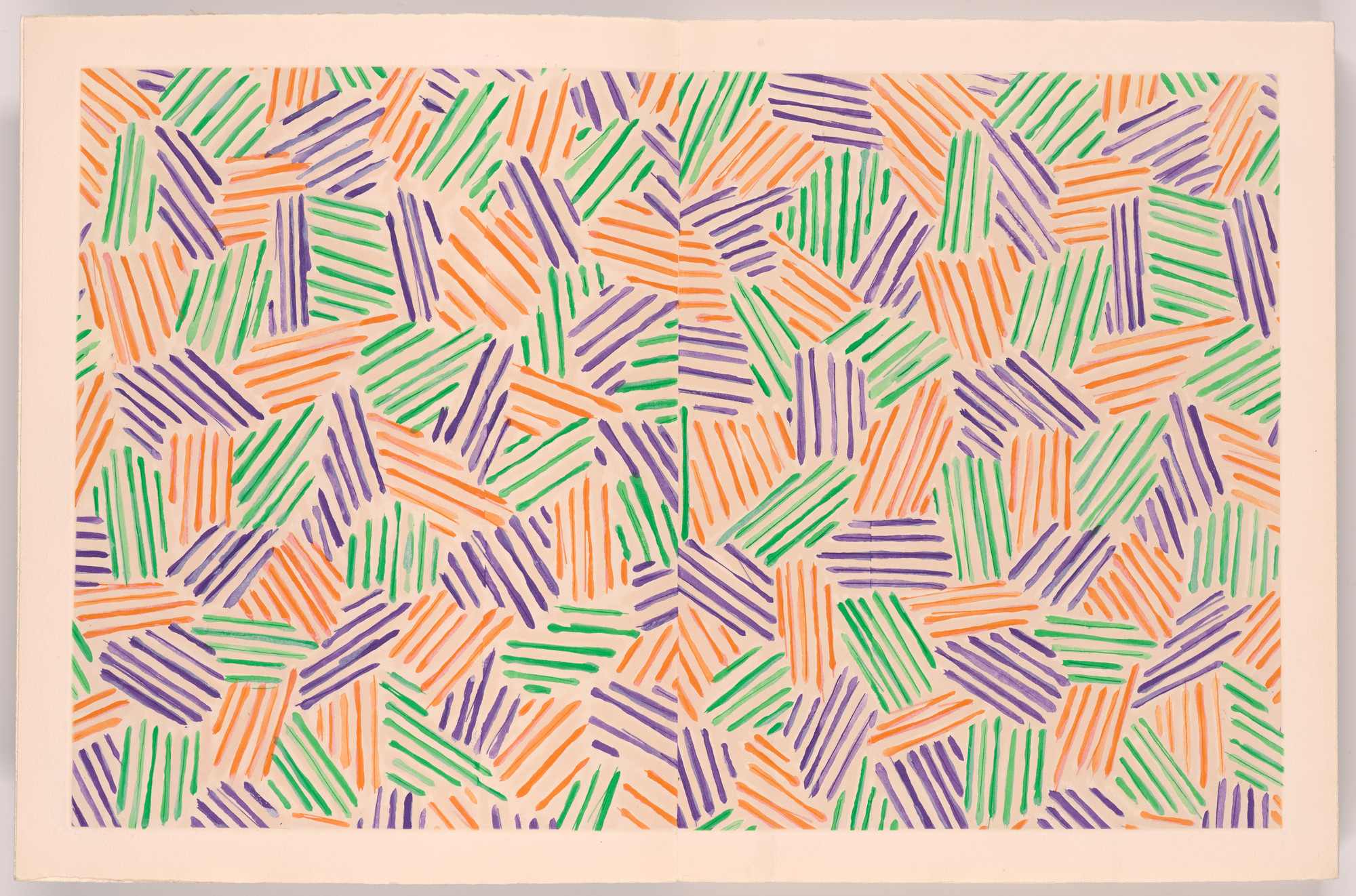 Jasper Johns. Hatching (front endpaper) from Foirades/Fizzles. 1975–76 ...