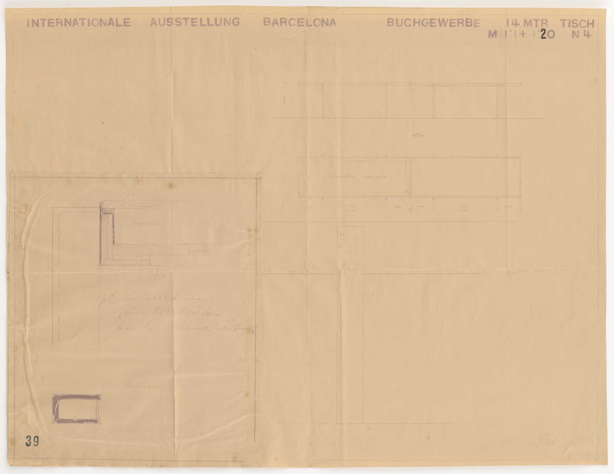 Lilly Reich. Barcelona Exhibition, German Section, Book-printing trade ...