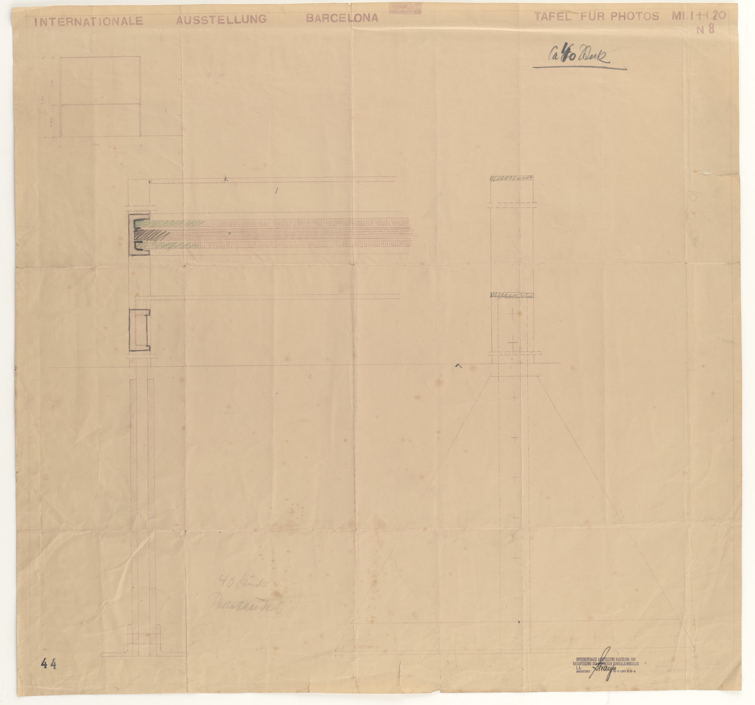 Ludwig Mies van der Rohe, Lilly Reich. Barcelona Exhibition, German ...