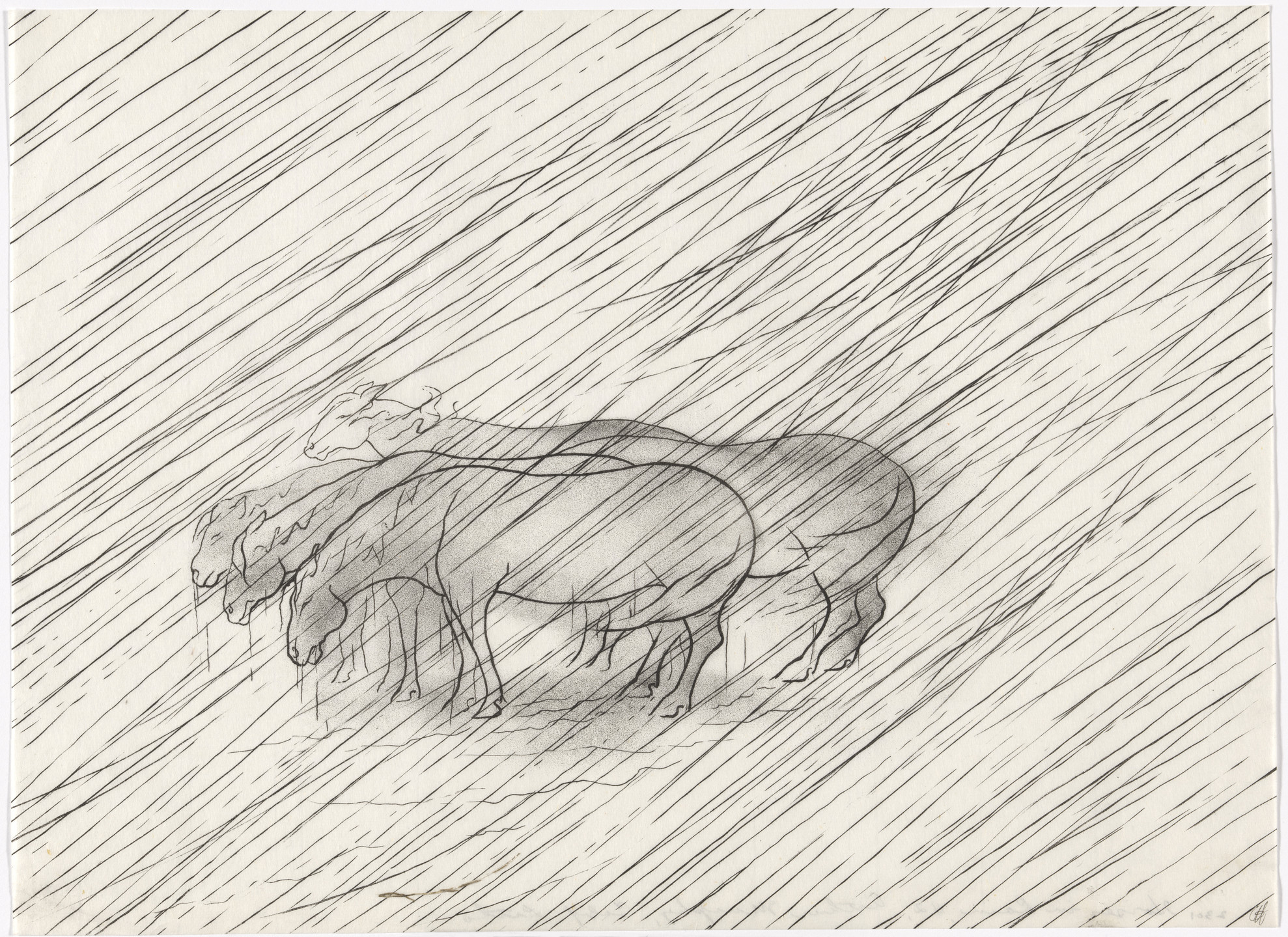 Arthur Murphy. Horses in Rain #2. c. 1935–43 | MoMA