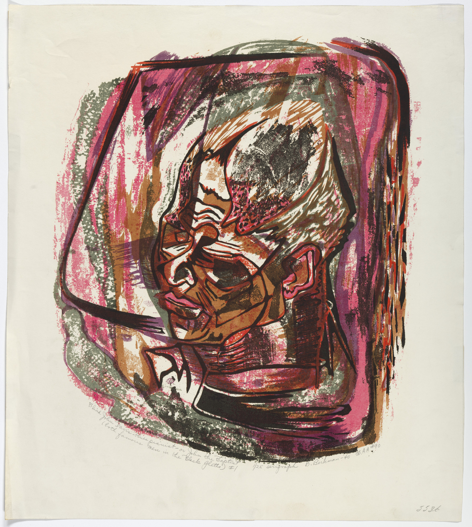 Bernece Berkman-Hunter. Blind John Davis. 1940 | MoMA