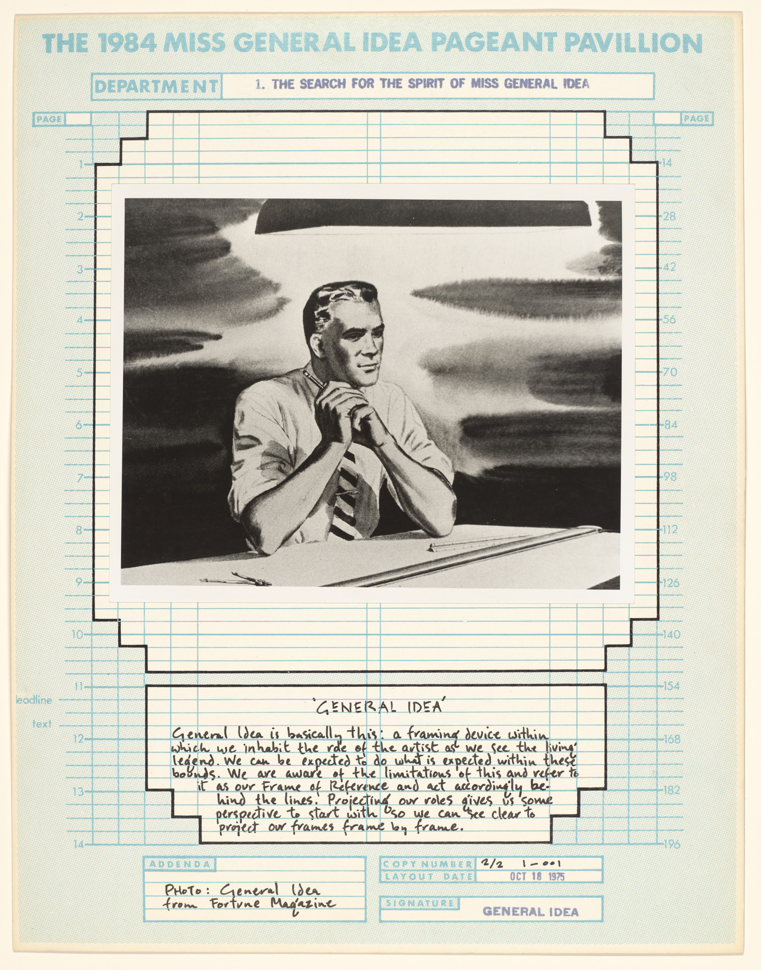 General Idea. 1. The Search for the Spirit of Miss General Idea ...