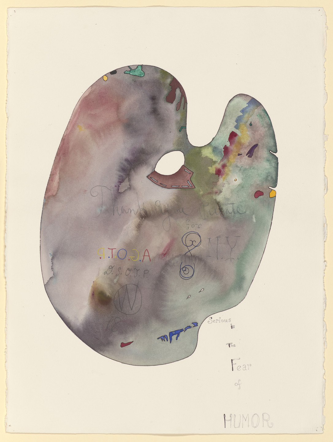 William T. Wiley. Thank-You Palette for New York. (1978) | MoMA