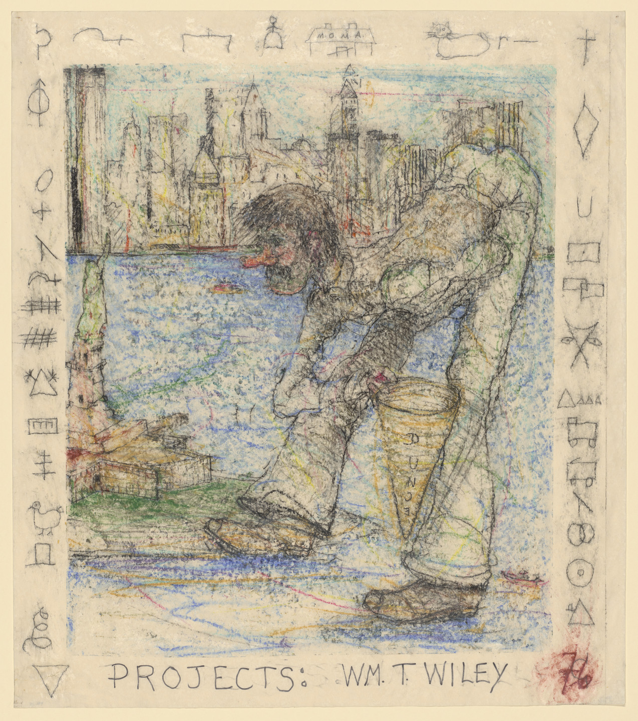 William T. Wiley. Self-Portrait in New York. 1976 | MoMA