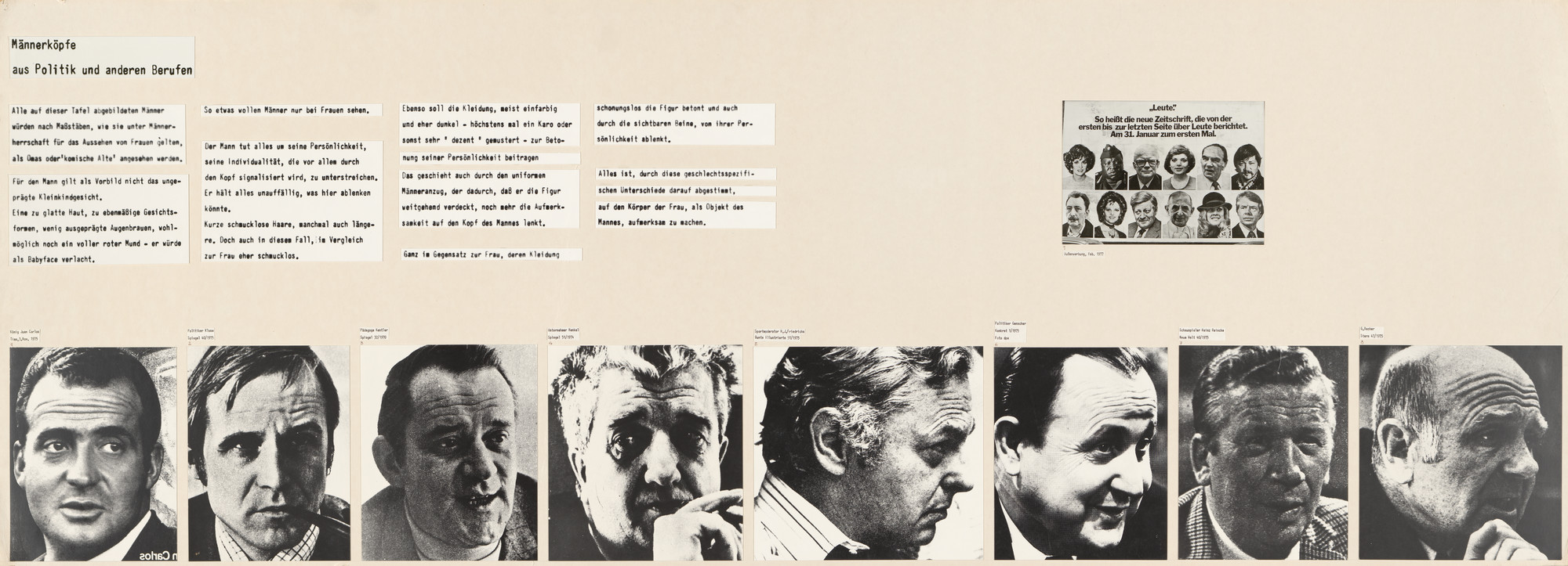 Marianne Wex. Panel from Let's Take Back Our Space: 'Female' and 'Male ...