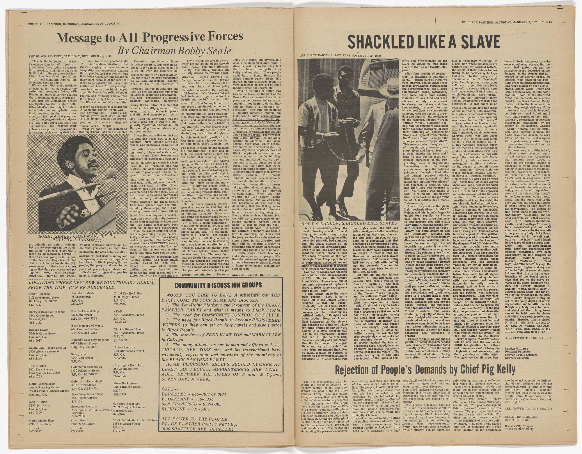 Emory Douglas. The Black Panther Newspaper, vol. 4, no. 5 (Selected ...