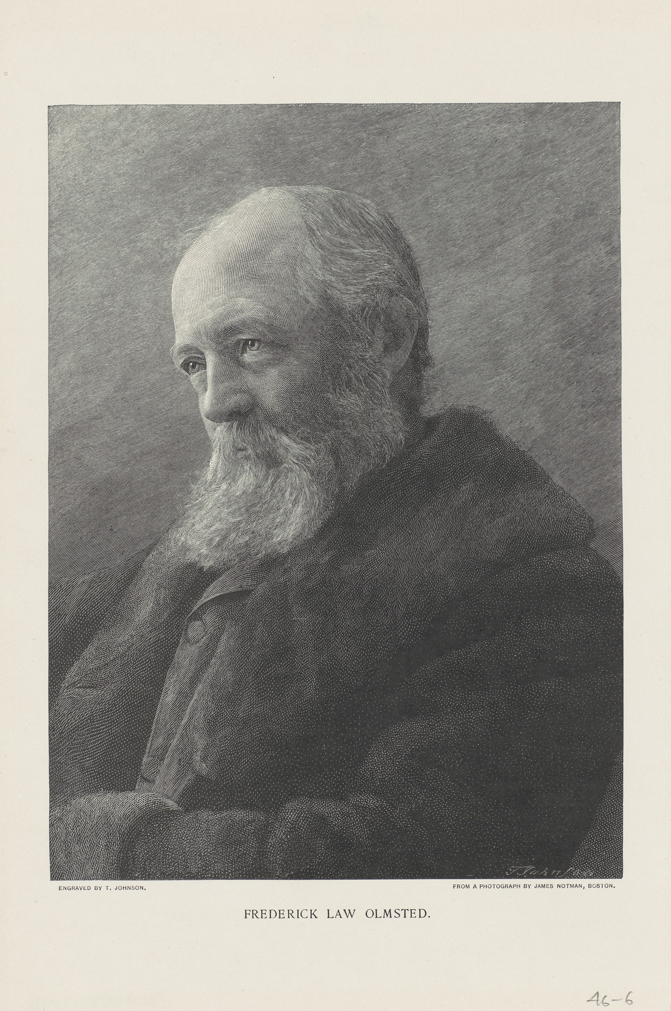 James Notman. Frederick Law Olmsted from The Century magazine, Series ...