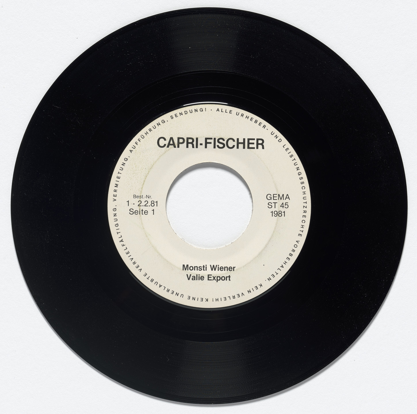 VALIE EXPORT, Ingrid Wiener. Capri-Fischer / Bananen. 1981 | MoMA