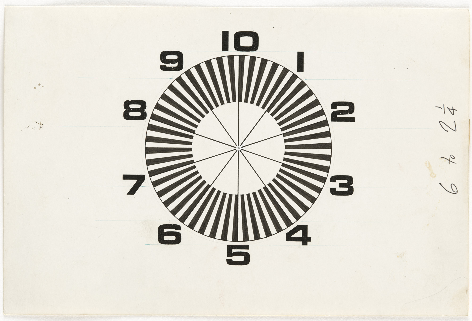 Robert Watts. Mechanical for 10-Hour Flux Clock. c. 1969 | MoMA