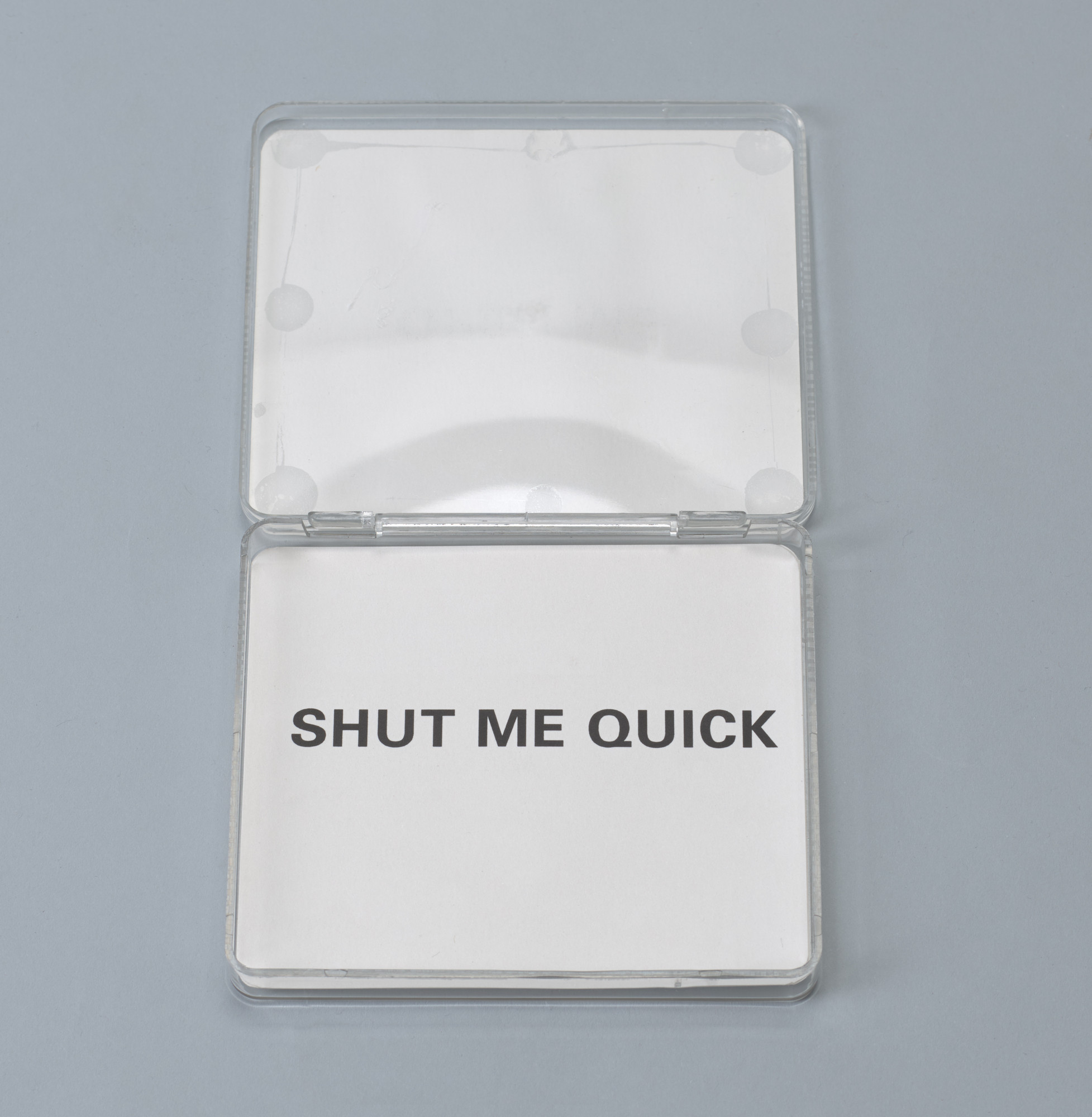 Ken Friedman. Open and Shut Case. 1993 | MoMA
