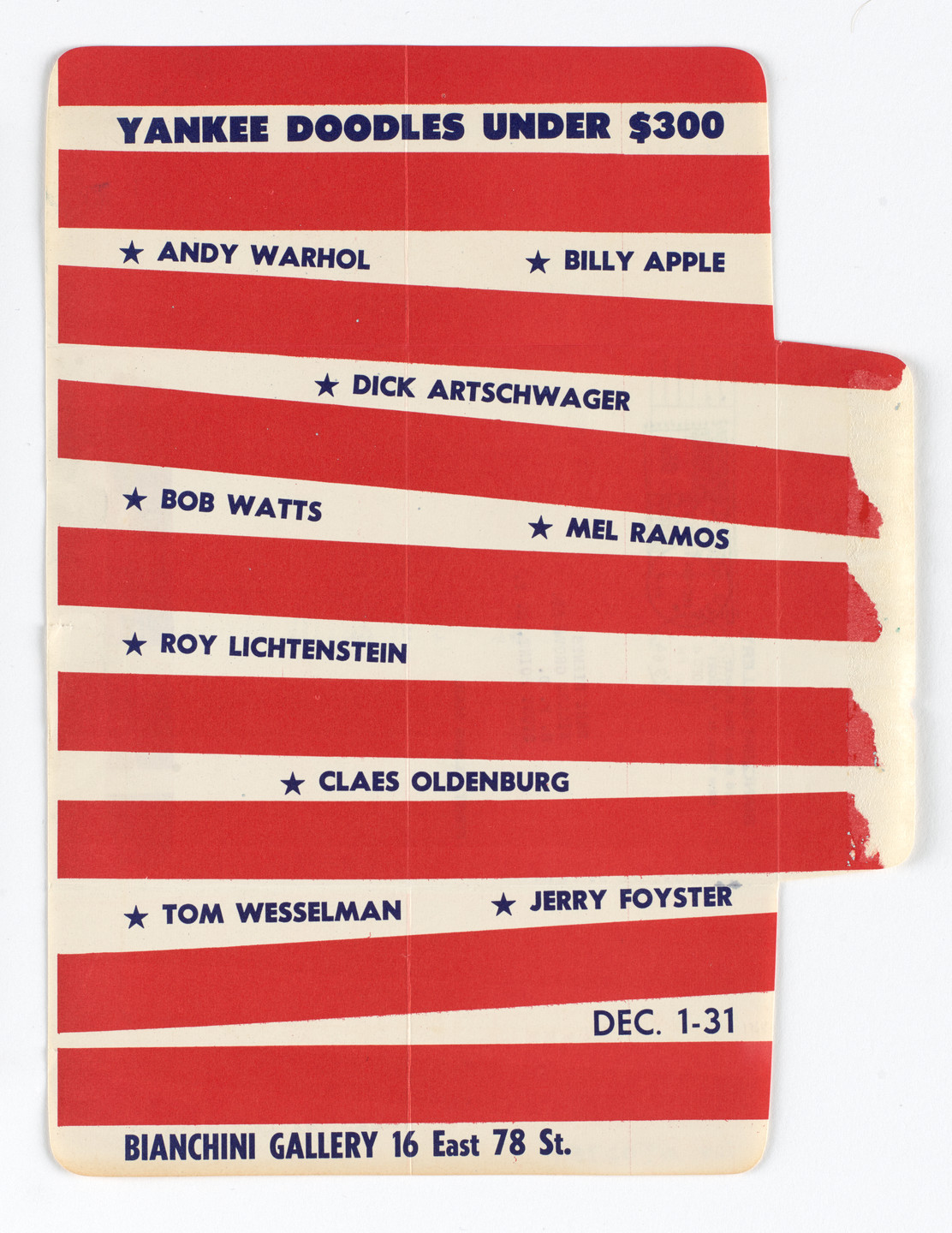 Various Artists. Invitation for Yankee Doodles Under $300, Bianchini ...