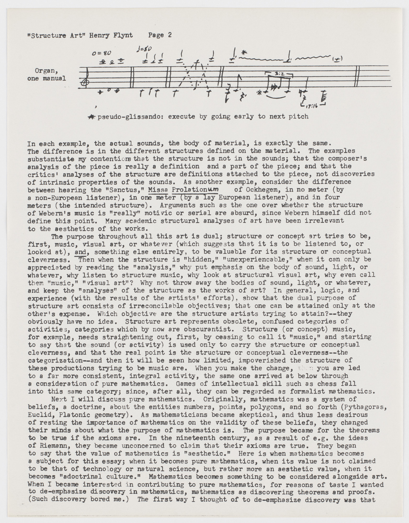 Henry Flynt. Structure Art and Pure Mathematics. 1960 | MoMA