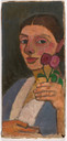 Paula Modersohn-Becker. Self-Portrait with Two Flowers in Her Raised ...