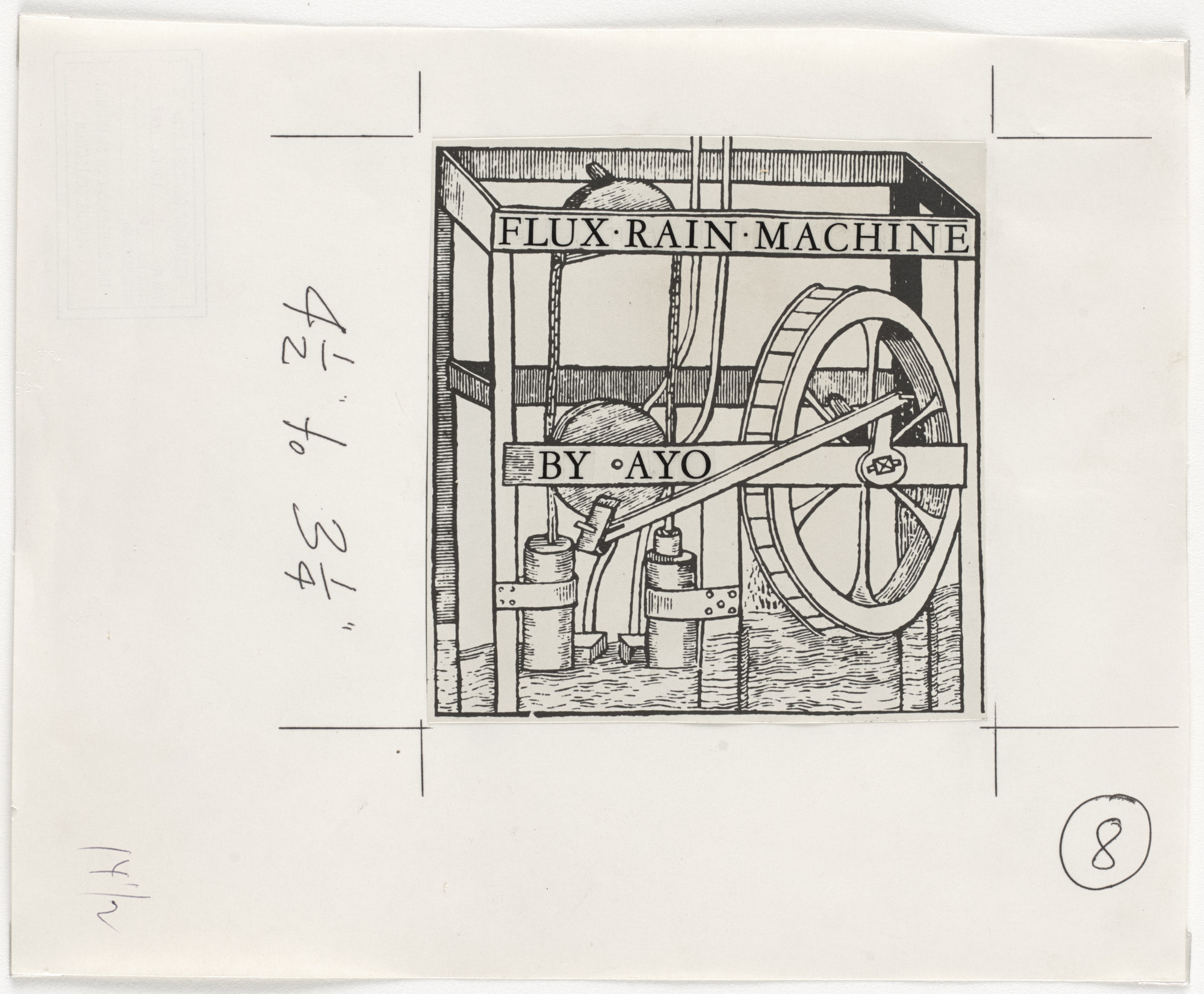 George Maciunas, Ay-O. Mechanical for Flux Rain Machine. c. 1965 | MoMA