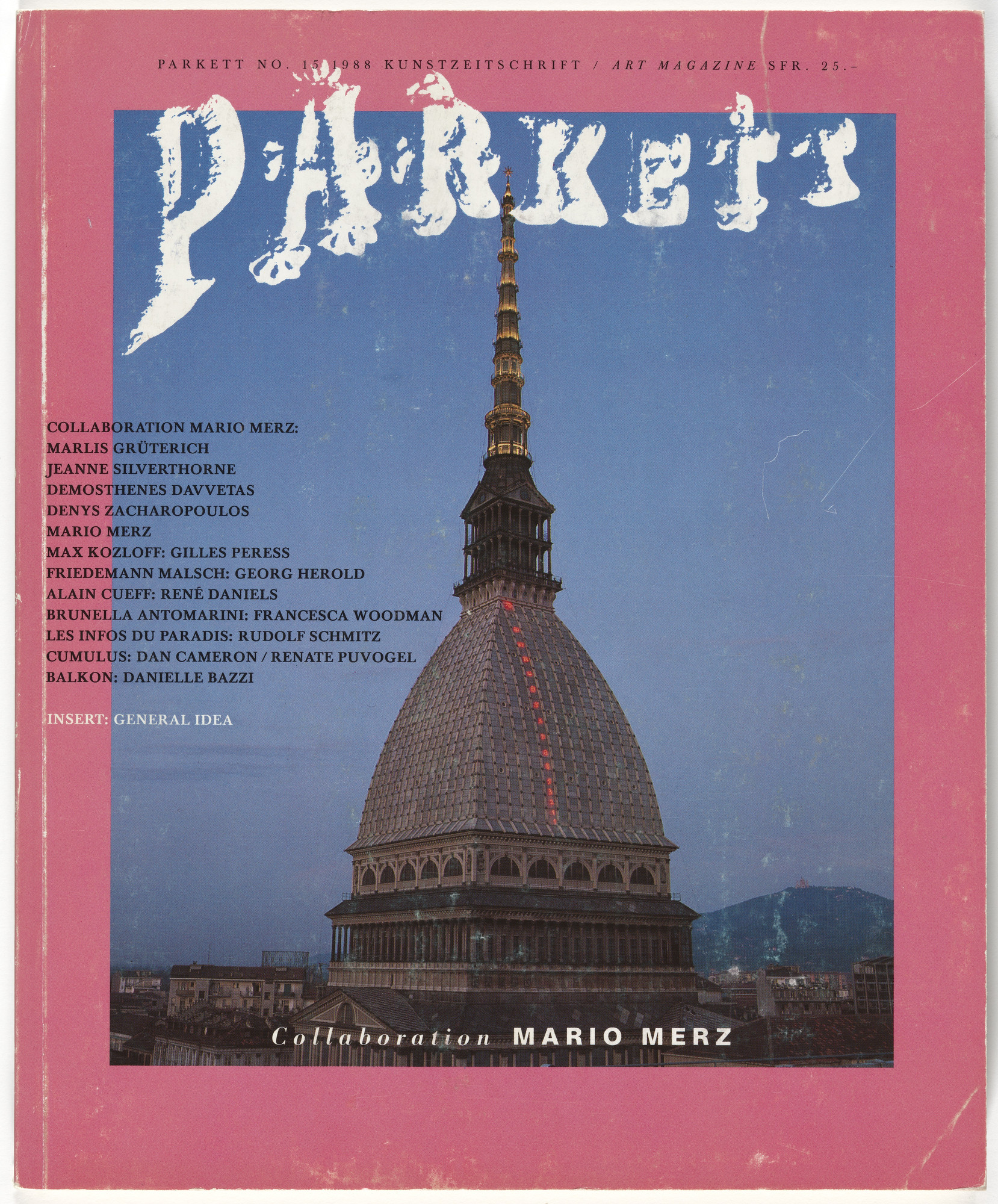 Mario Merz, General Idea, Markus Raetz, Various Artists. Parkett no. 15 ...