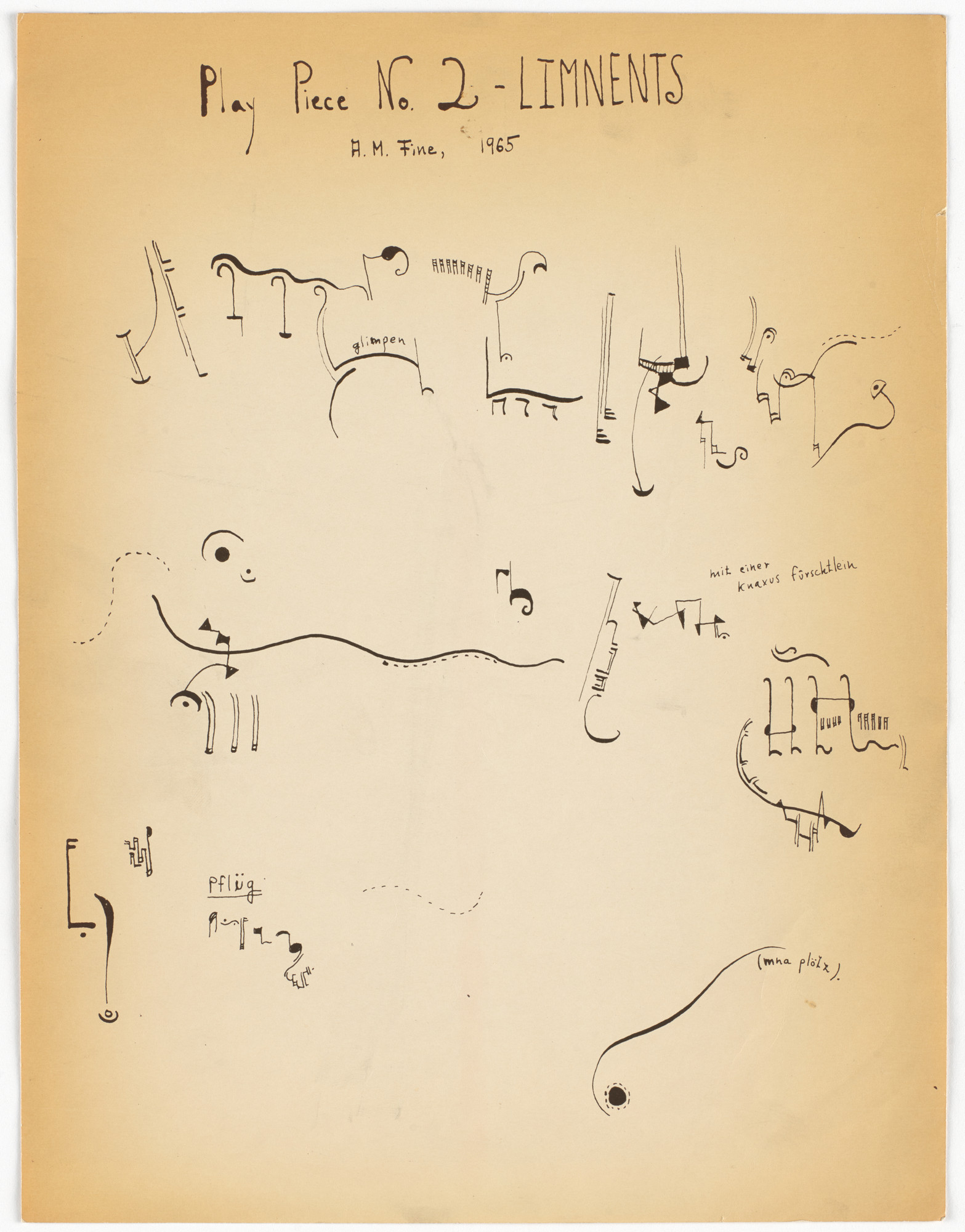 Albert M. Fine. Play Piece No. 2 - Limnents. 1965 | MoMA