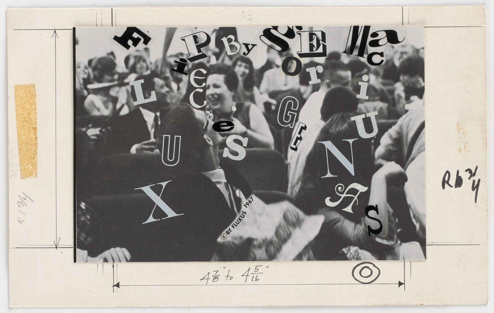 George Maciunas. Mechanical for Flux Pieces. 1967 | MoMA