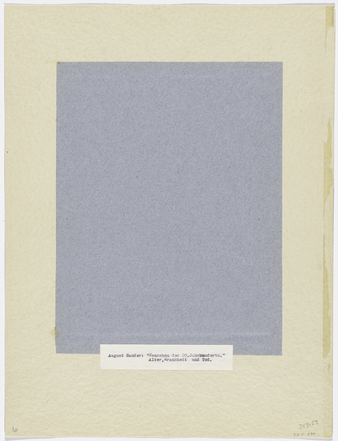 August Sander. Infirm Old Man (Gebrechlicher Alter). 1932 | MoMA