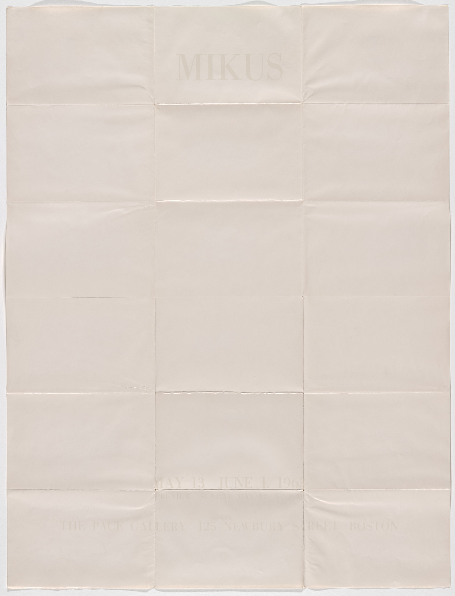 Eleanore Mikus. White Paperfold Flyer. 1963 | MoMA