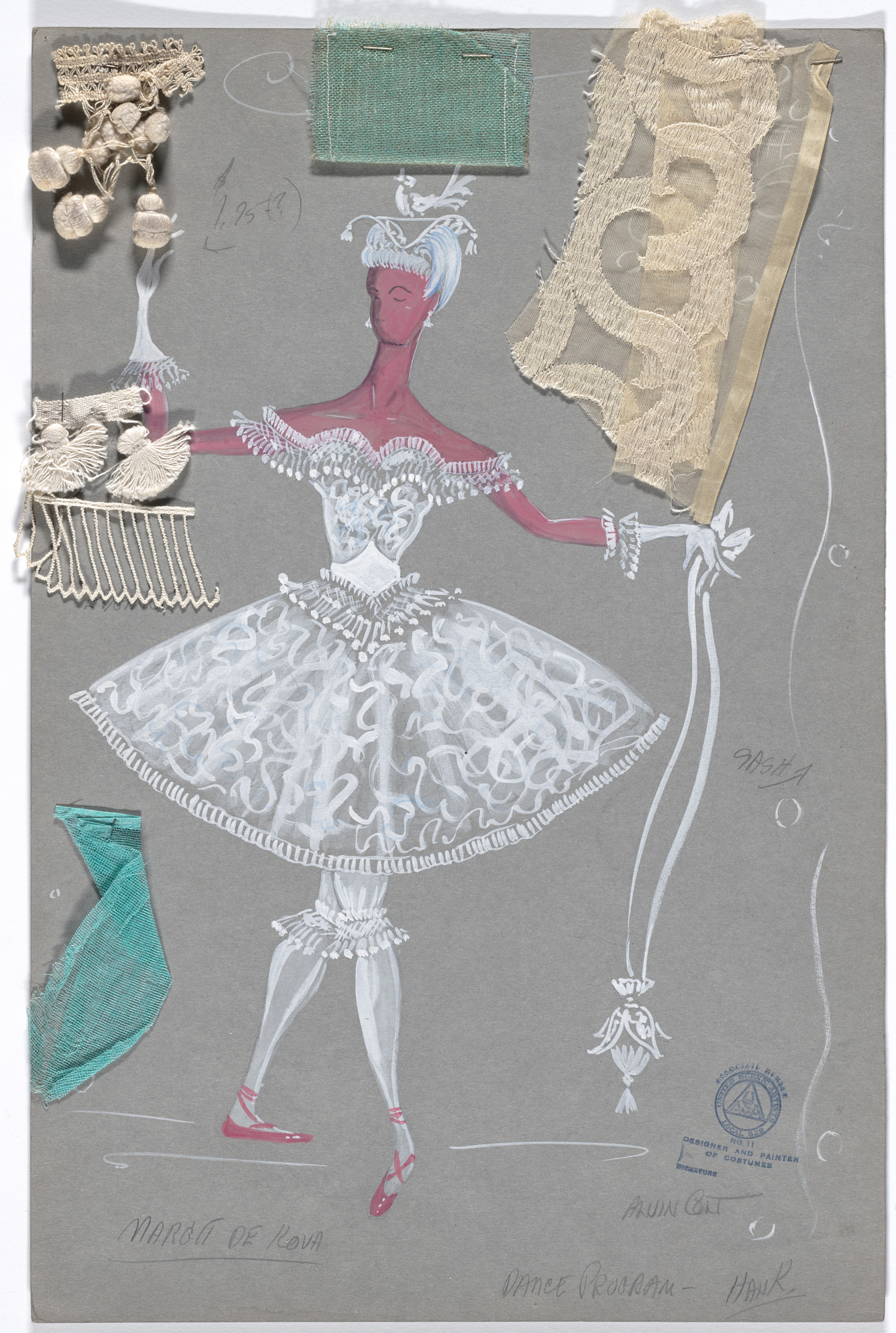 Alvin Colt. Costume design for the ballet Charade (or The Debutante ...
