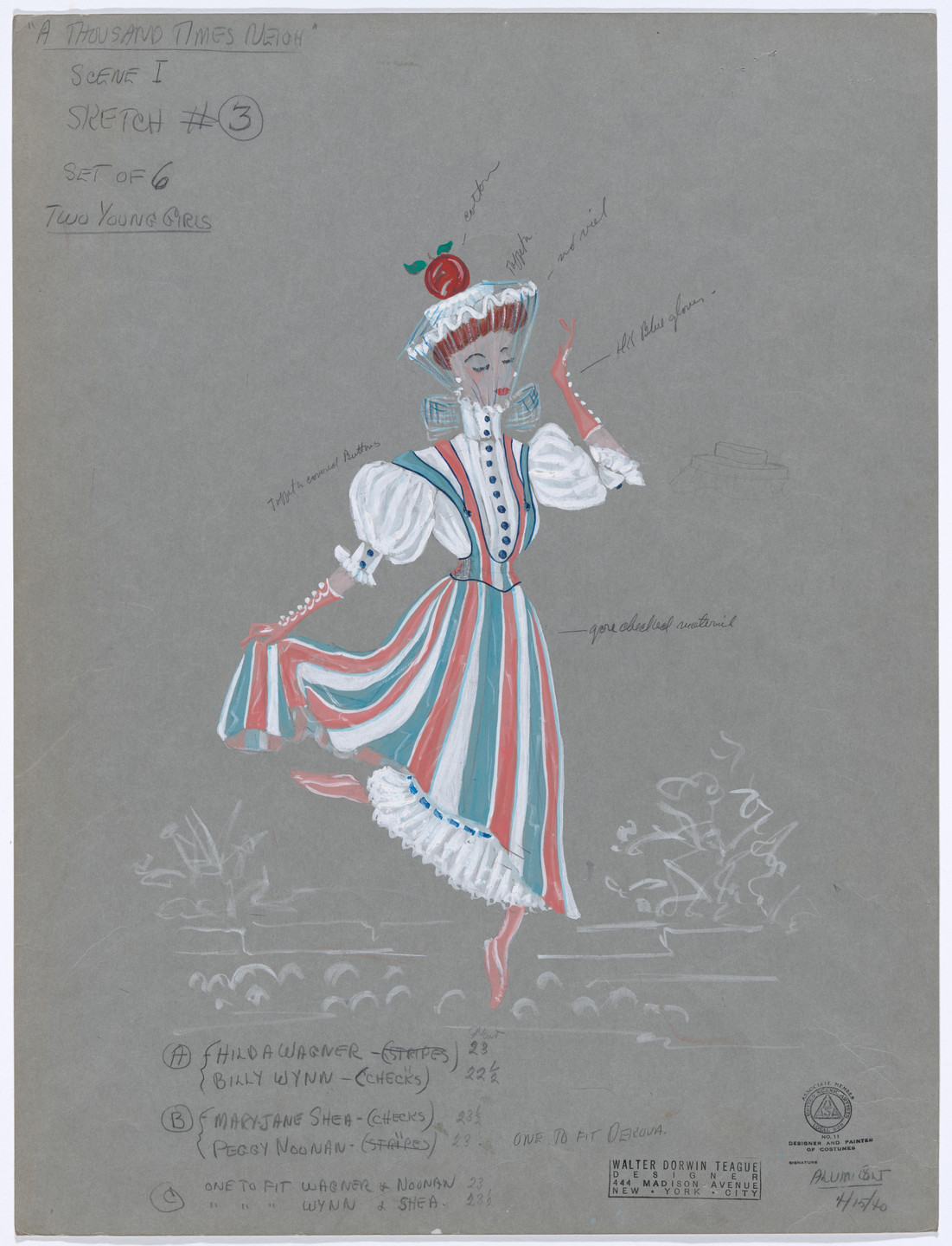 Alvin Colt. Two Young Girls. Costume design for the ballet A Thousand ...