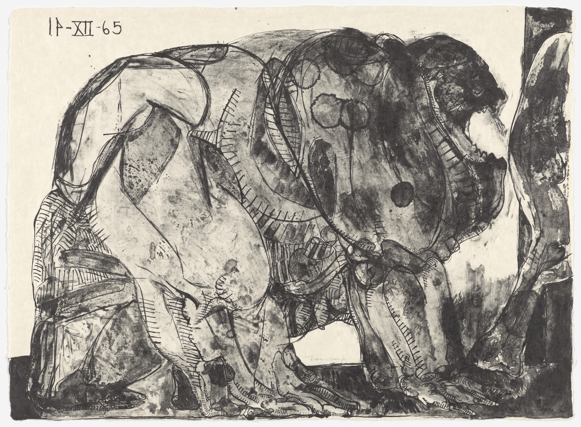 José Luis Cuevas. Beast Eating (plate 11) from Charenton. 1965 ...