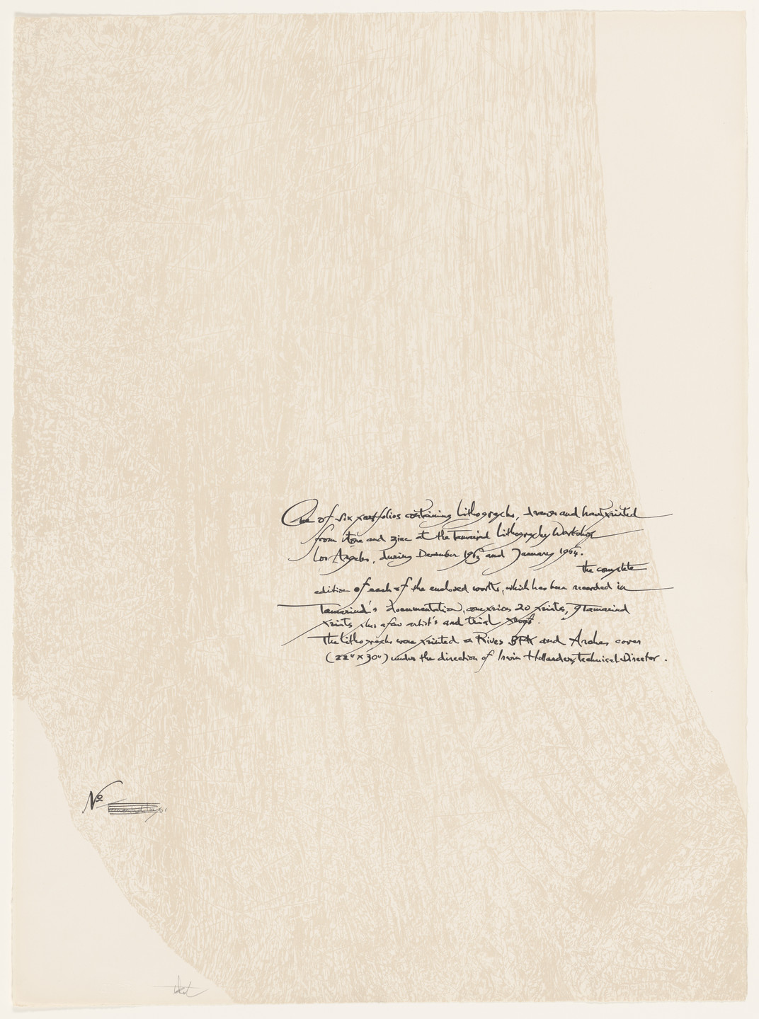 Peter Takal. Colophon page from the portfolio Of Nature, Of Man. 1964 ...