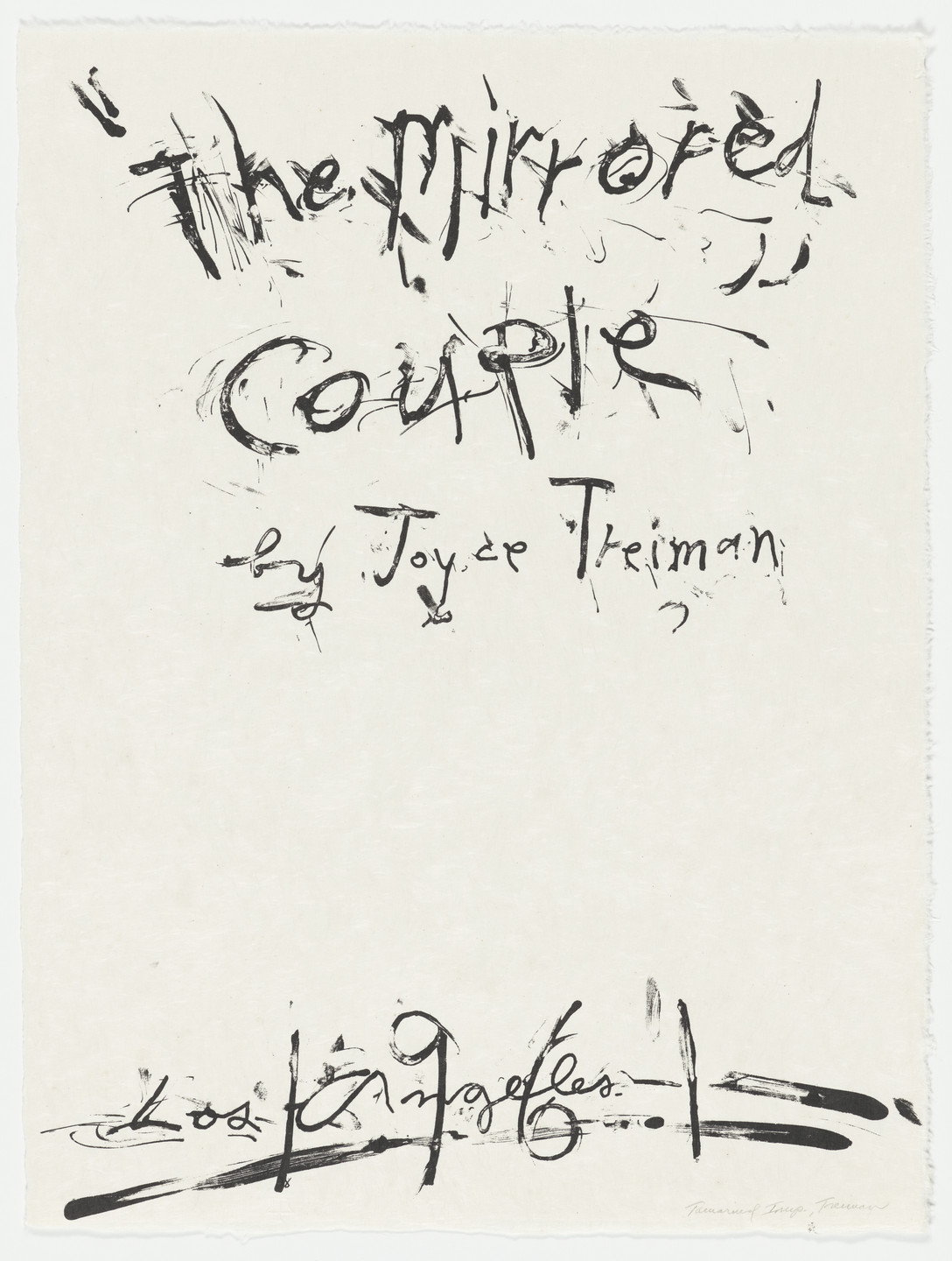 Joyce Treiman. Title page from The Mirrored Couple. 1961 | MoMA