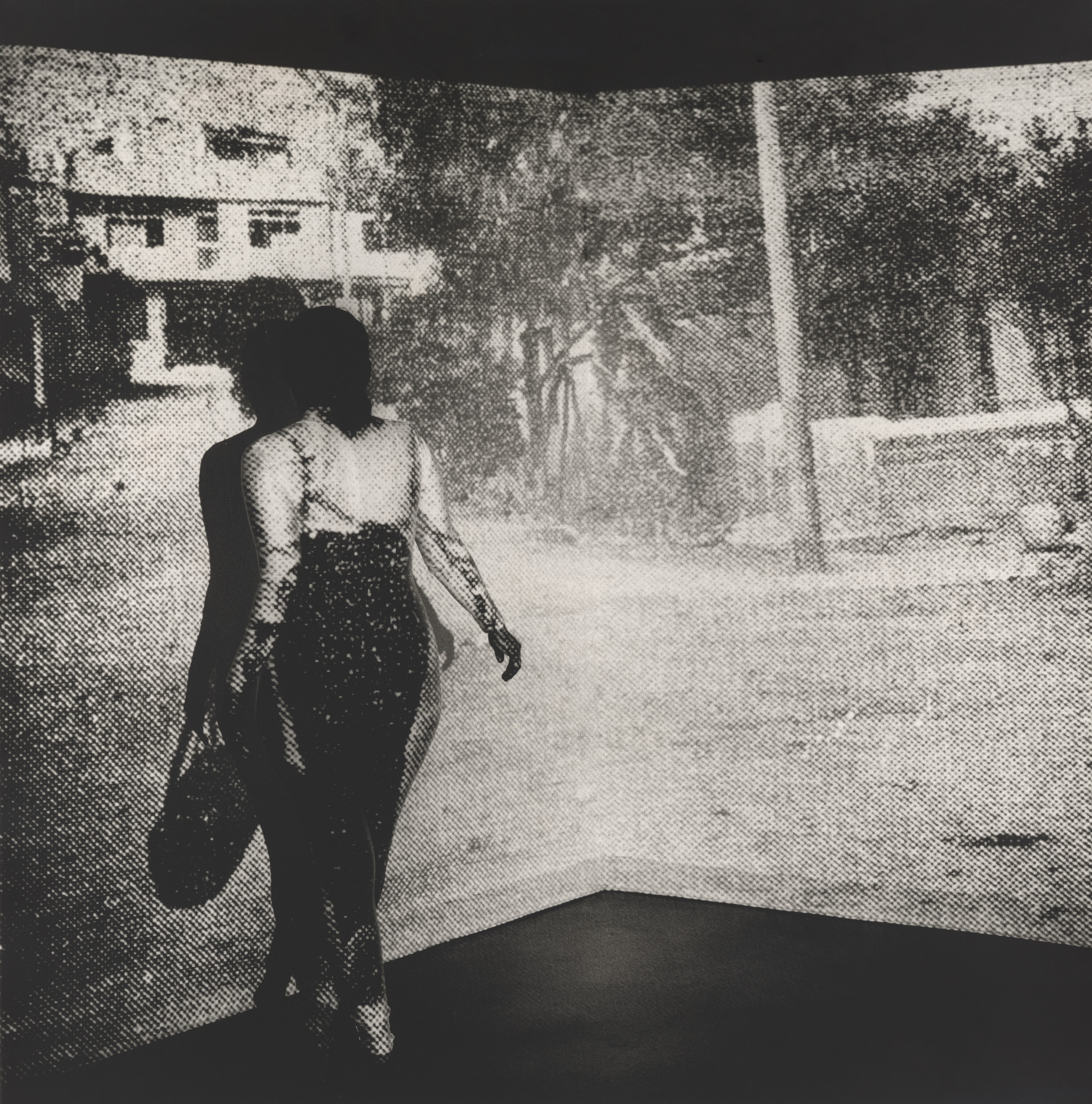 Tarrah Krajnak. Self Portrait as Woman Walking with Bag (Facing Wall ...