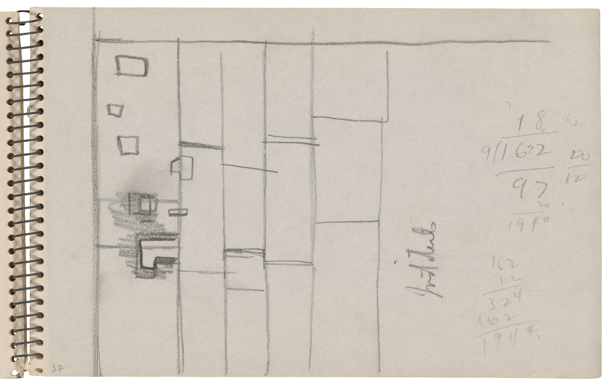 Ellsworth Kelly. Sketchbook #9, Paris. 1949-50 | MoMA