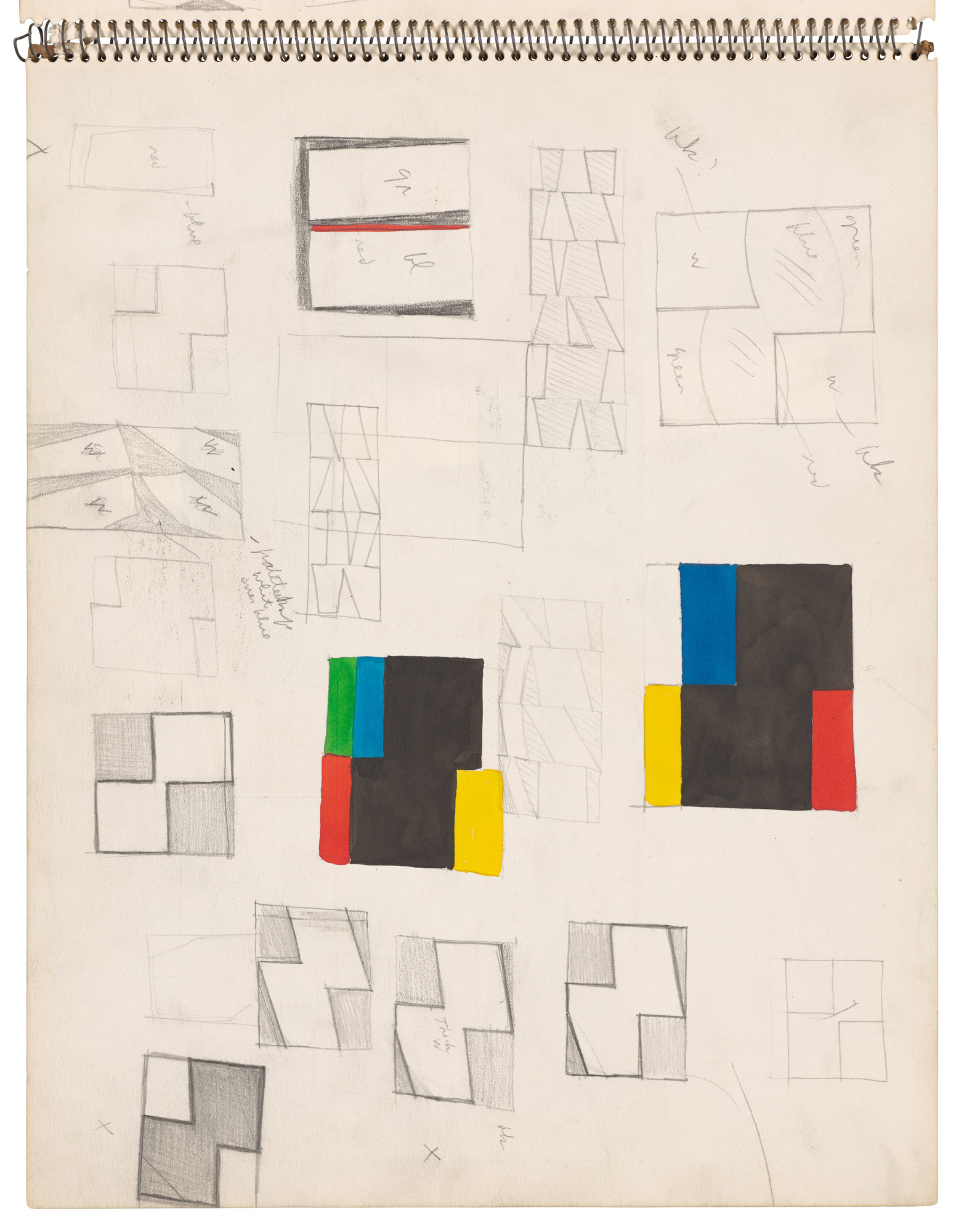 Ellsworth Kelly. Sketchbook #26, New York City. 1954-56 | MoMA