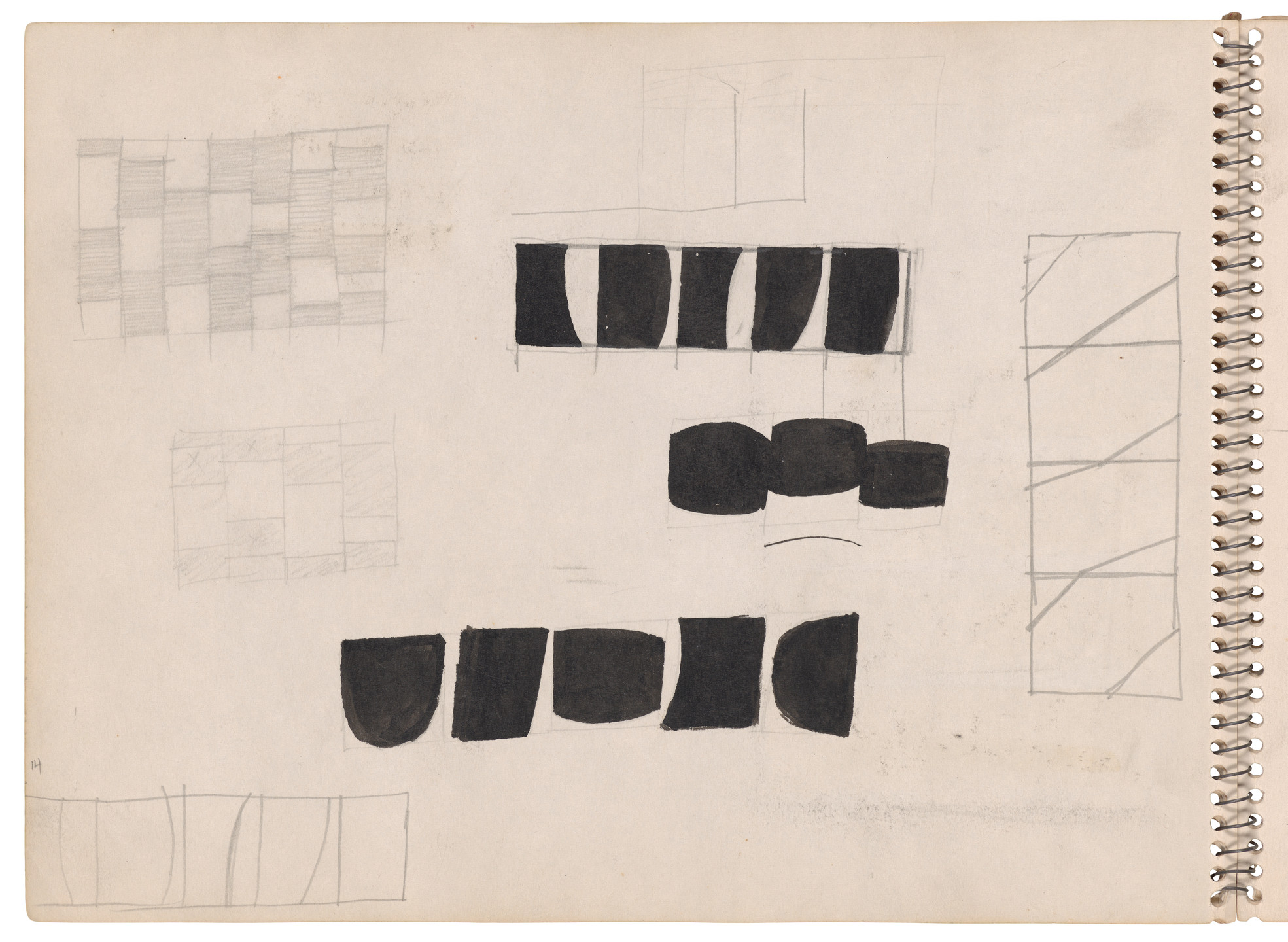 Ellsworth Kelly. Sketchbook #24, New York City. 1954-55 | MoMA