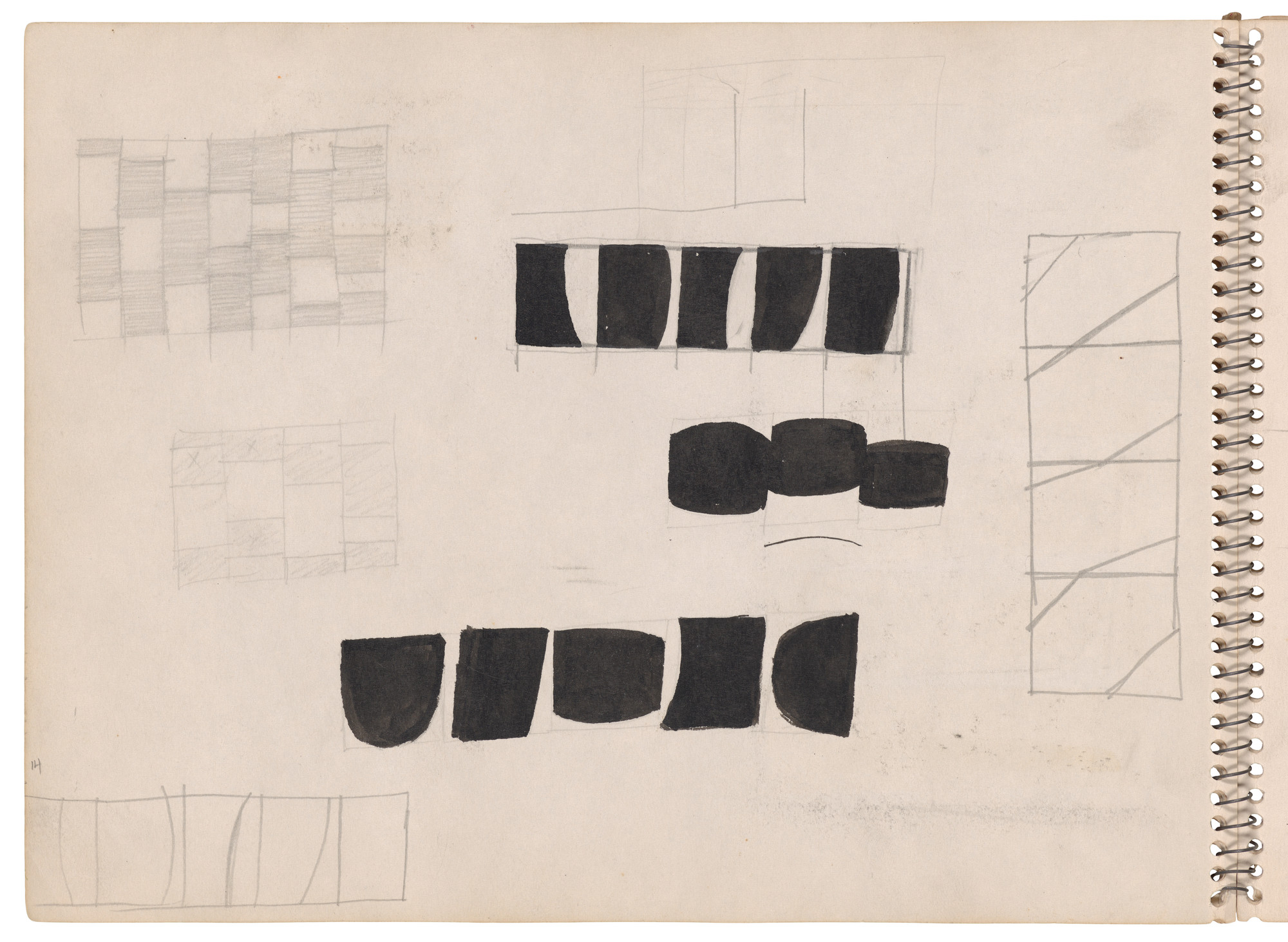 Ellsworth Kelly. Sketchbook #24, New York City. 1954-55 | MoMA