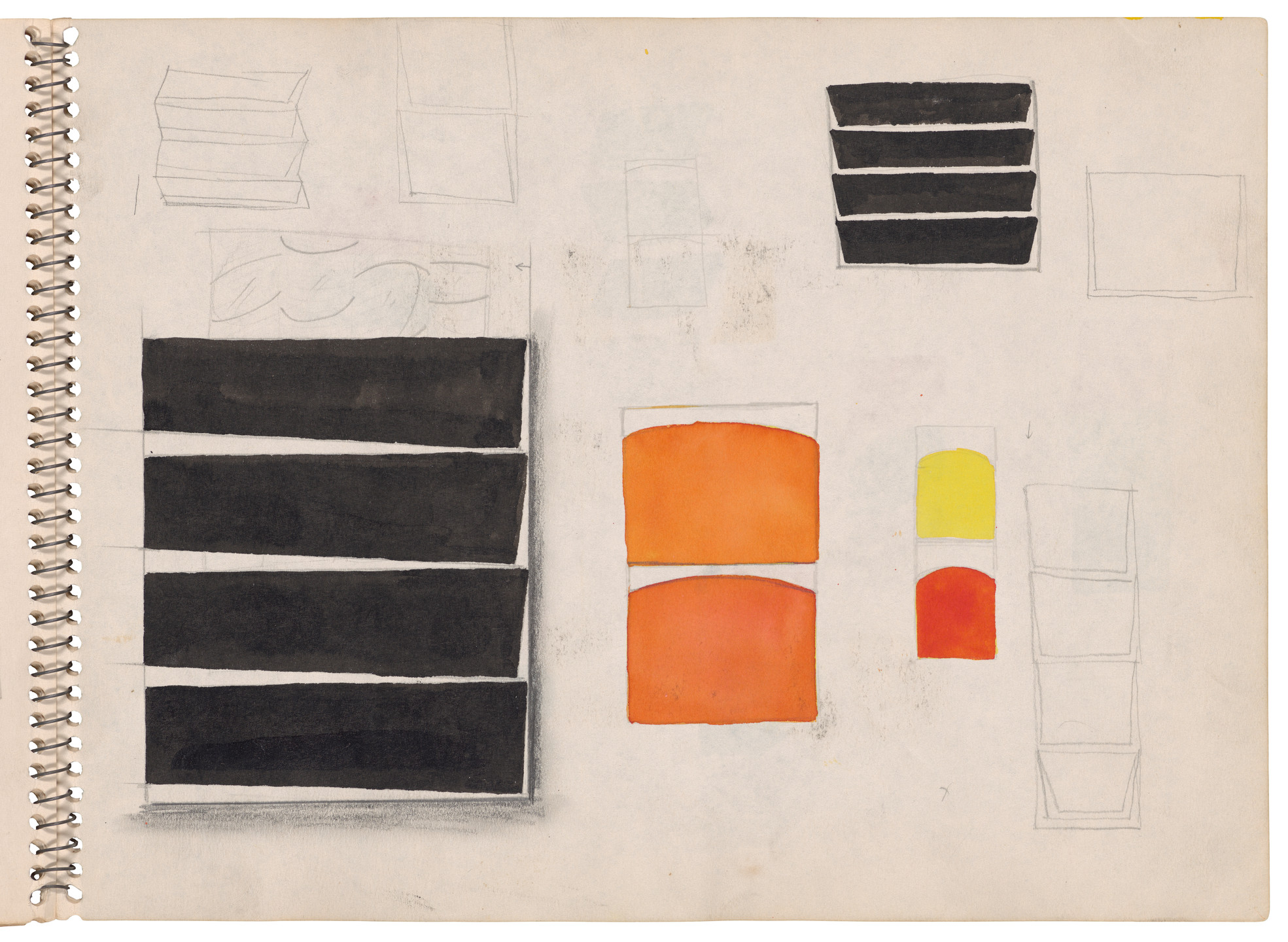Ellsworth Kelly. Sketchbook #24, New York City. 1954-55 | MoMA