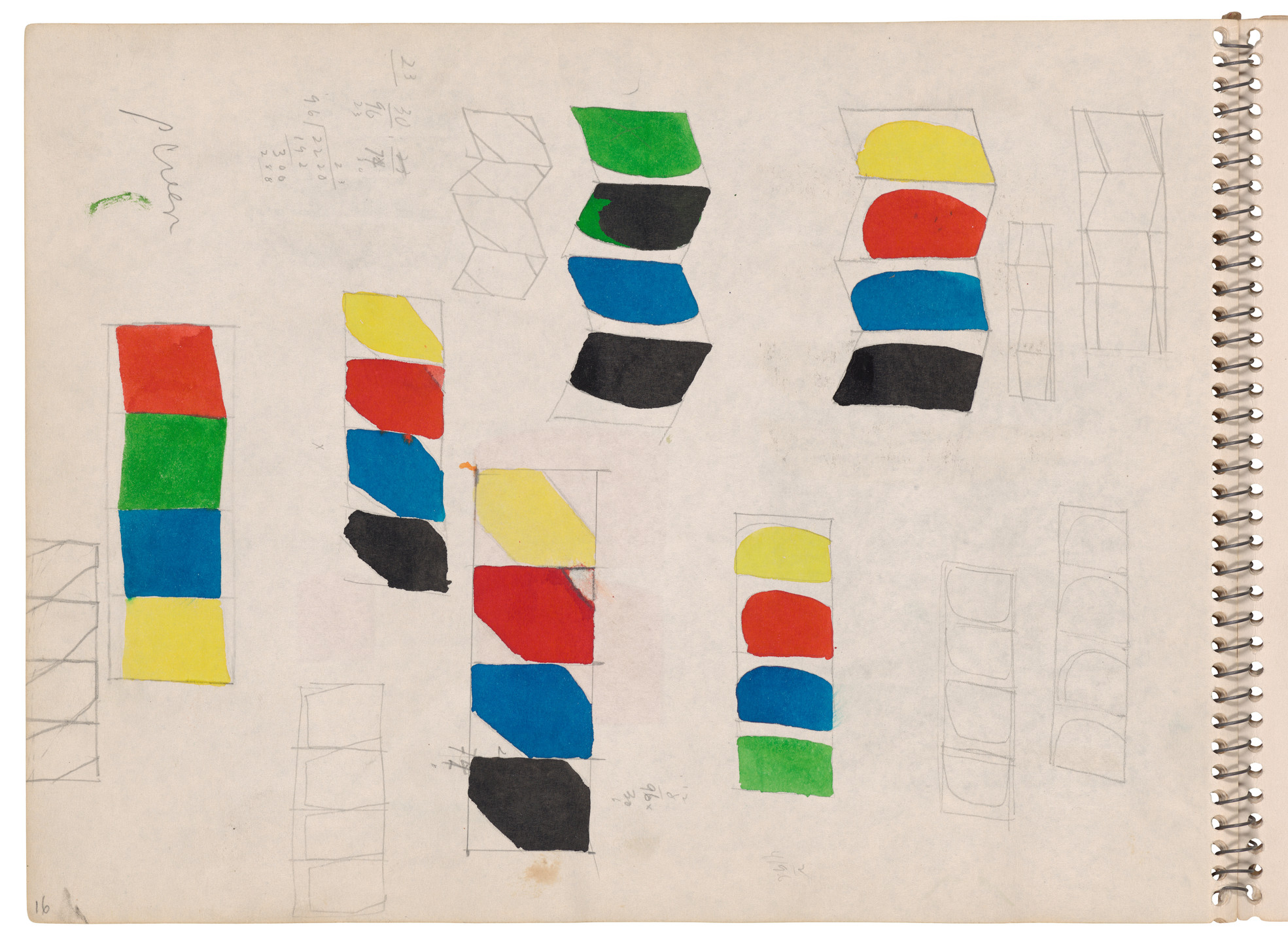 Ellsworth Kelly. Sketchbook #24, New York City. 1954-55 | MoMA